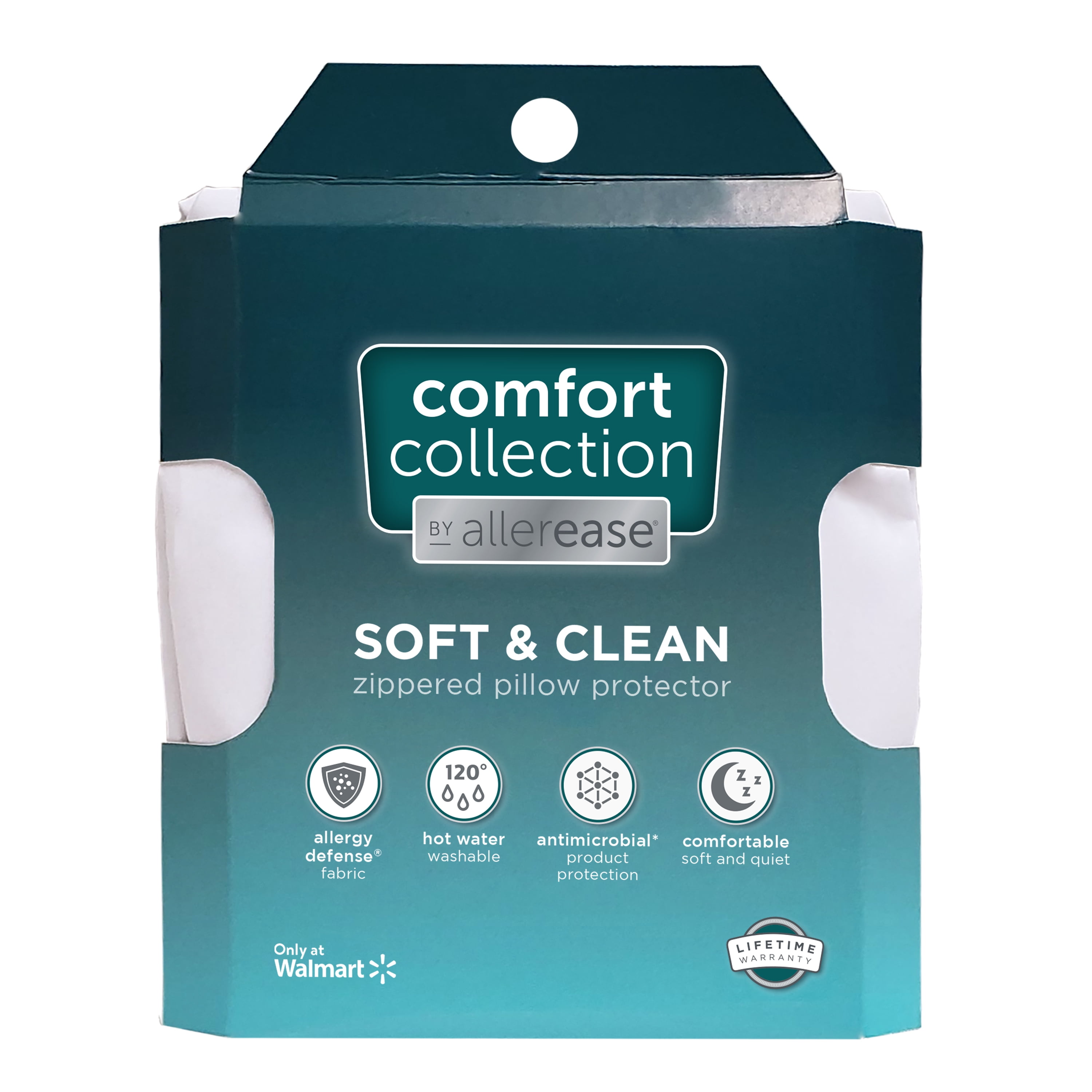 Allerease Comfort Collection Soft & Clean Zippered Pillow Protector, Standard/Queen - Walmart.com