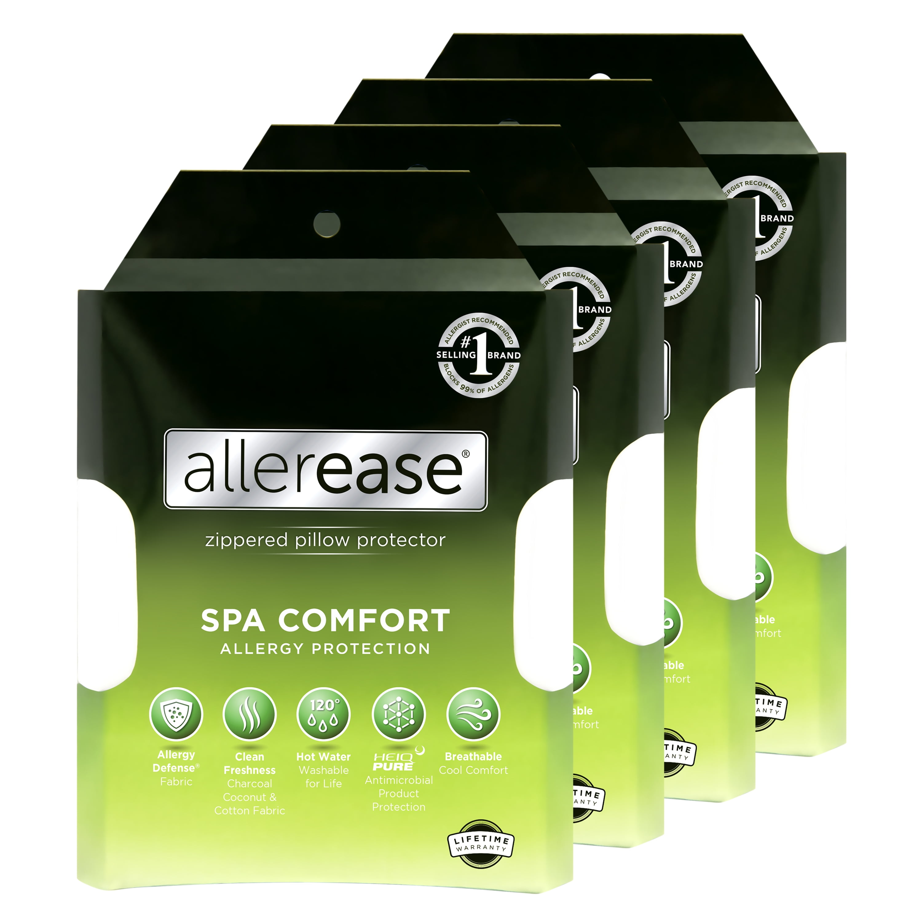 AllerEase Spa Comfort Allergy Defense Pillow Protector - Waterproof - Walmart.com