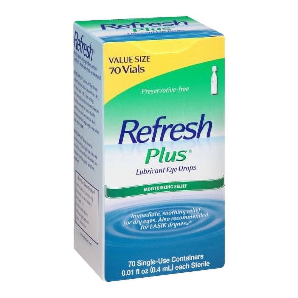 Allergan Refresh Plus Lubricant Eye Drops For Mild To Moderate Dry Eye ...
