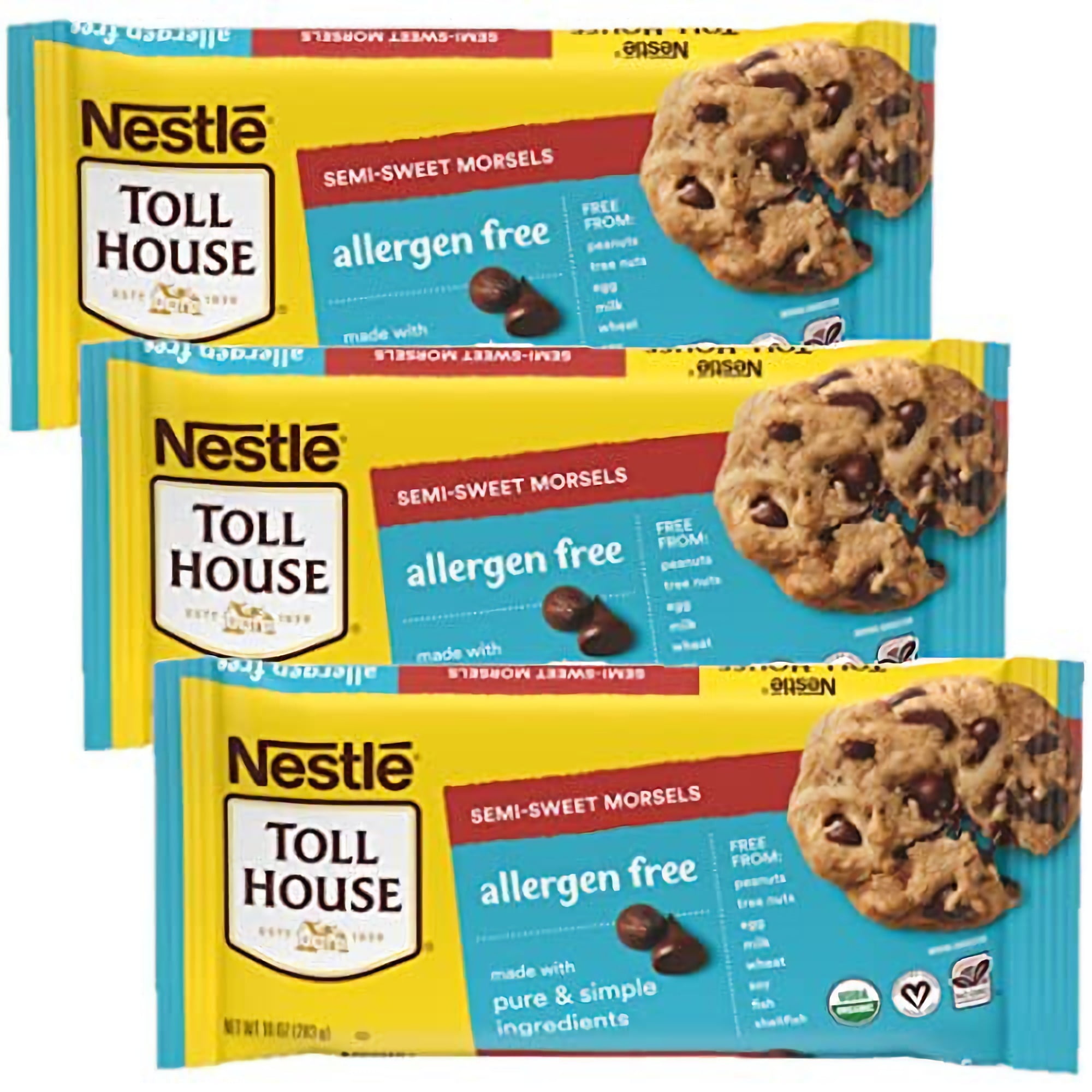 Allergen Free Semisweet Chocolate Morsels by Tollhouse | 10 Oz Bag ...