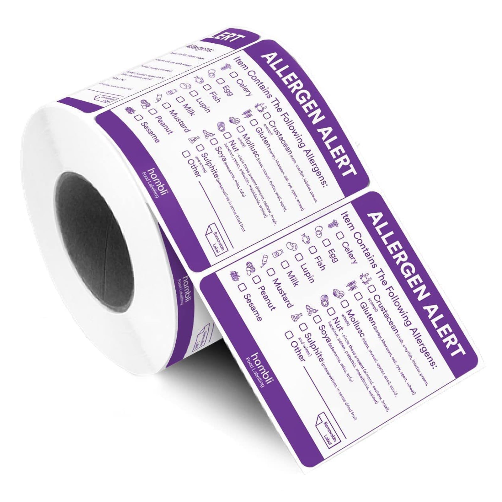 Allergen Labels – 600pc Roll of Food Allergen Labels Stickers ...
