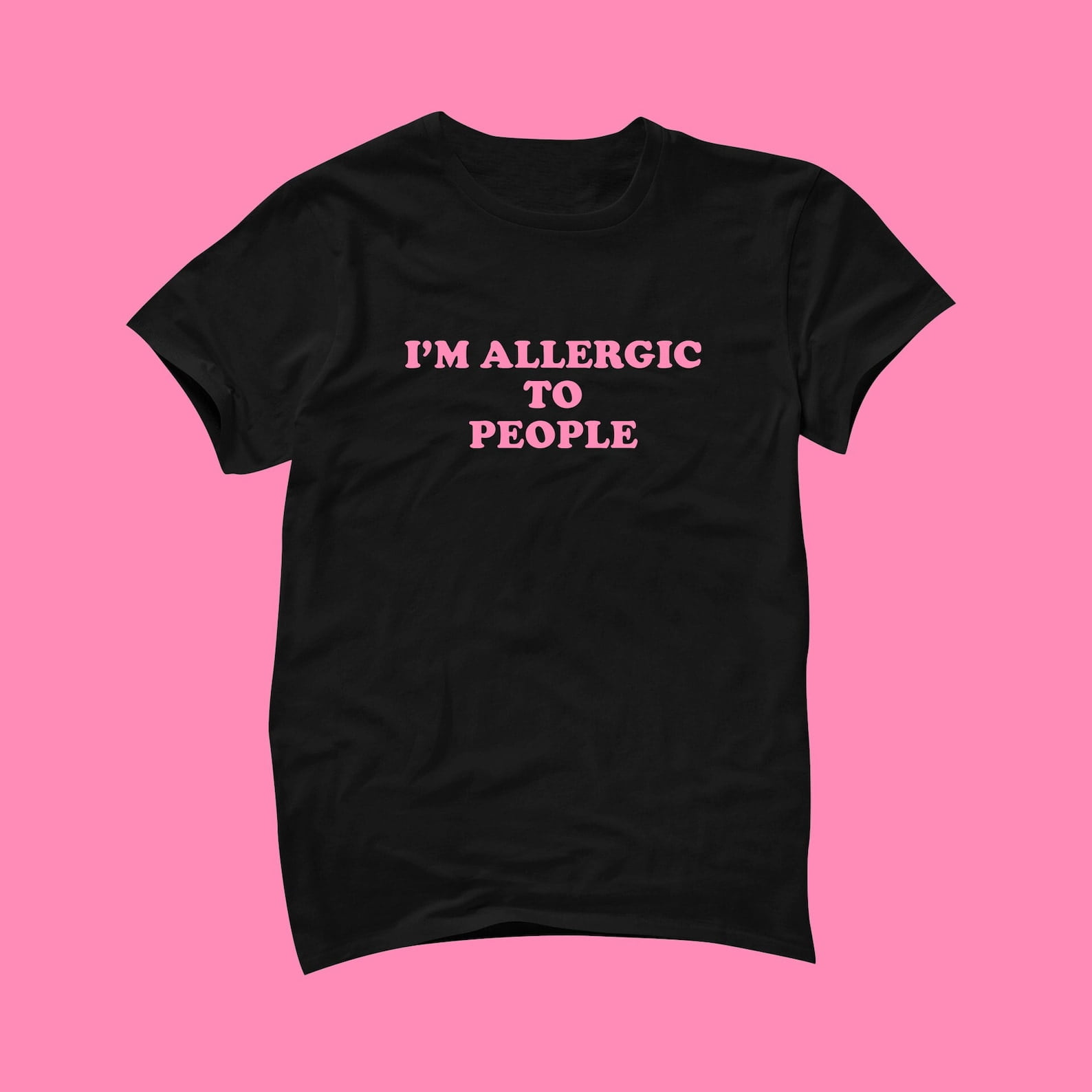 Allergic To People T-Shirt, "I'm Allergic To People" Funny Y2K Graphic ...