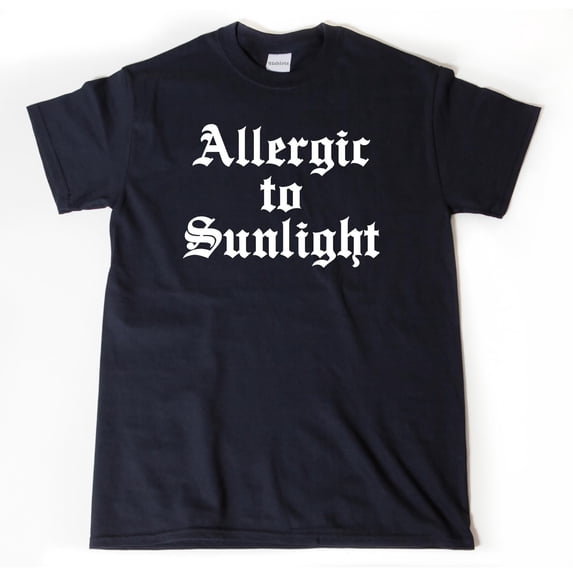 Allergic To Sunlight Tshirt Funny Science Nerd Gamer Geek Gift Tee ...