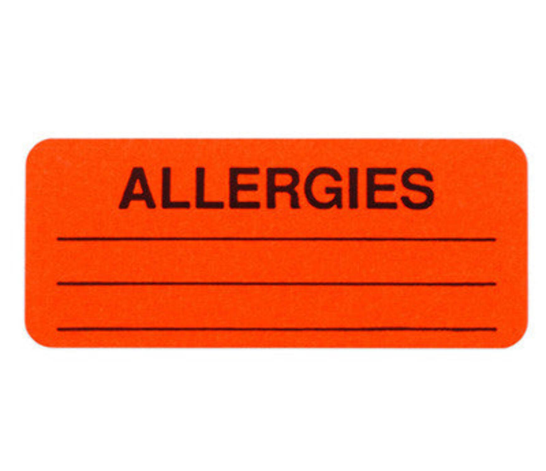"Allergies" Labels - 1" x 2-1/4" - 250/Box - Walmart.com
