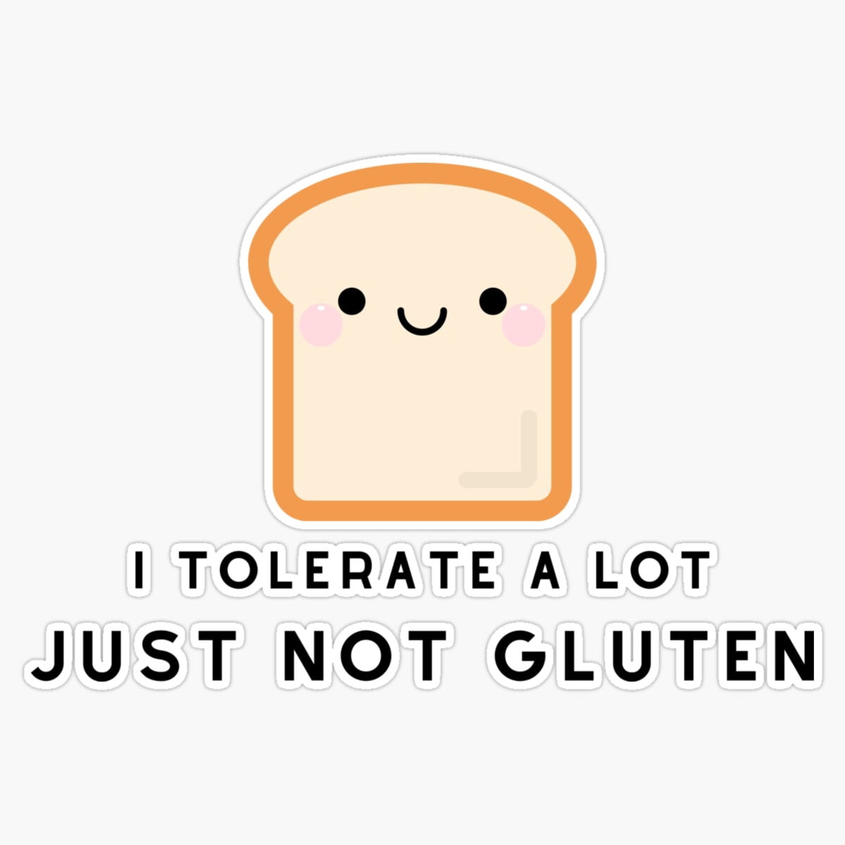 Allergy Awareness Label I Tolerate A Lot Just Not Gluten Coeliac Safety ...