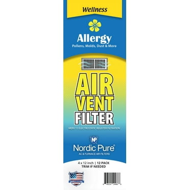 Air Vent 10x12 Carbon Filters, Smoke & Dust Absorbing, Register Vent ...