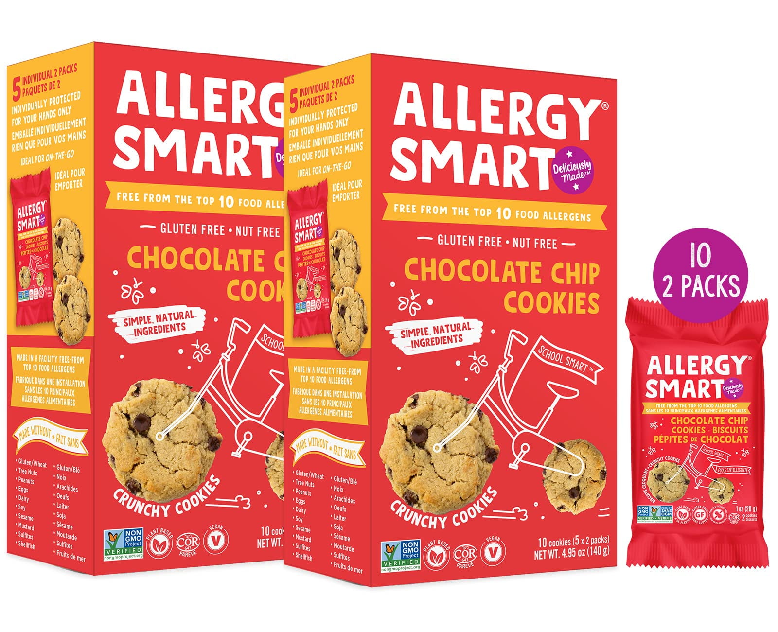Allergy Smart Cookie Chocolate Chip 4.95 oz (Pack Of 6) - Walmart.com