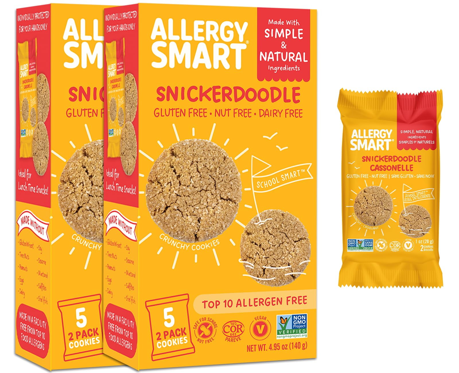Allergy Smart Crunchy Vegan CCF19 Cookies | Gluten Egg Soy Dairy Non ...