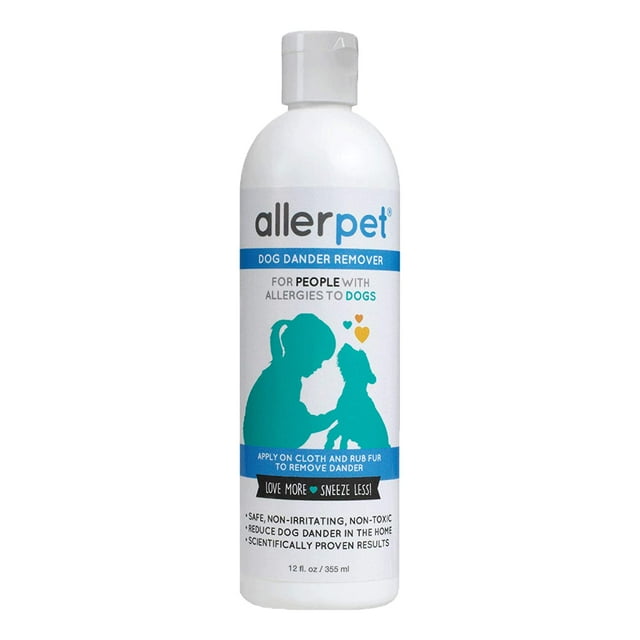 Allerpet Dog Dander Remover, 12 oz - Pet Allergy & Shedding Solution ...