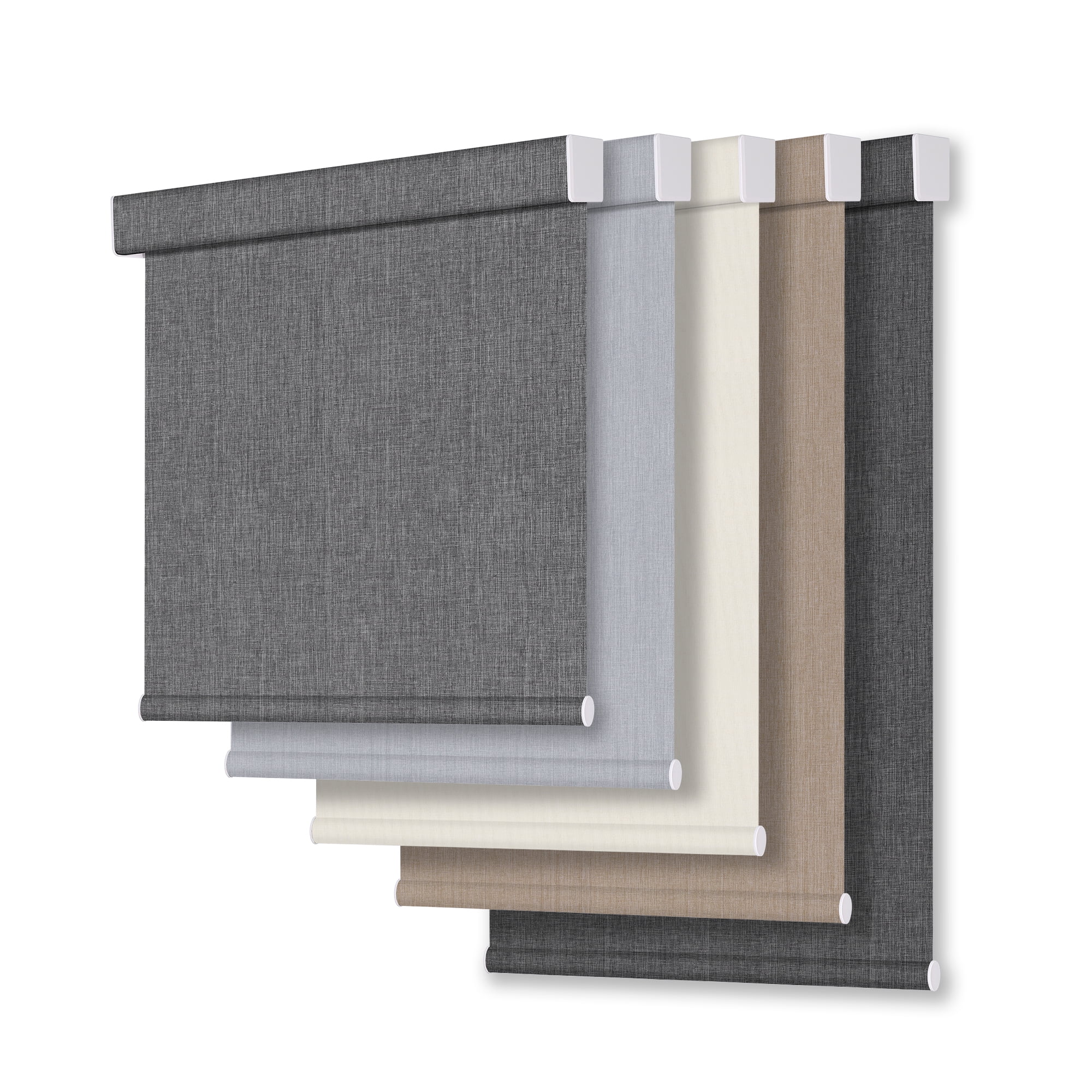 Allesin zen Blackout Roller Shades for Windows (Linen Gray 23x72 ...