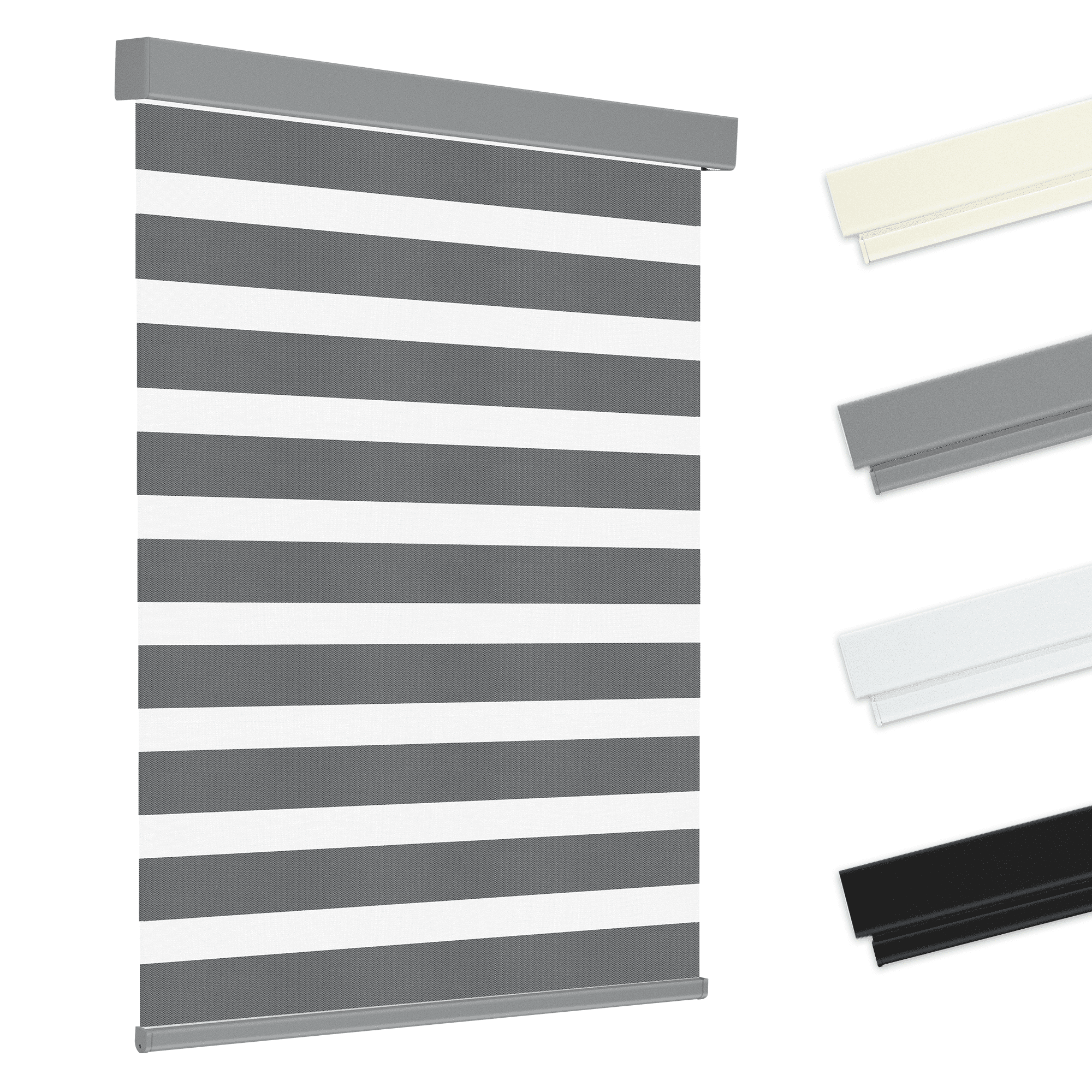 Allesin zen Cordless Zebra Blinds for Windows, Dark Gray, 34" W x 72" H ...