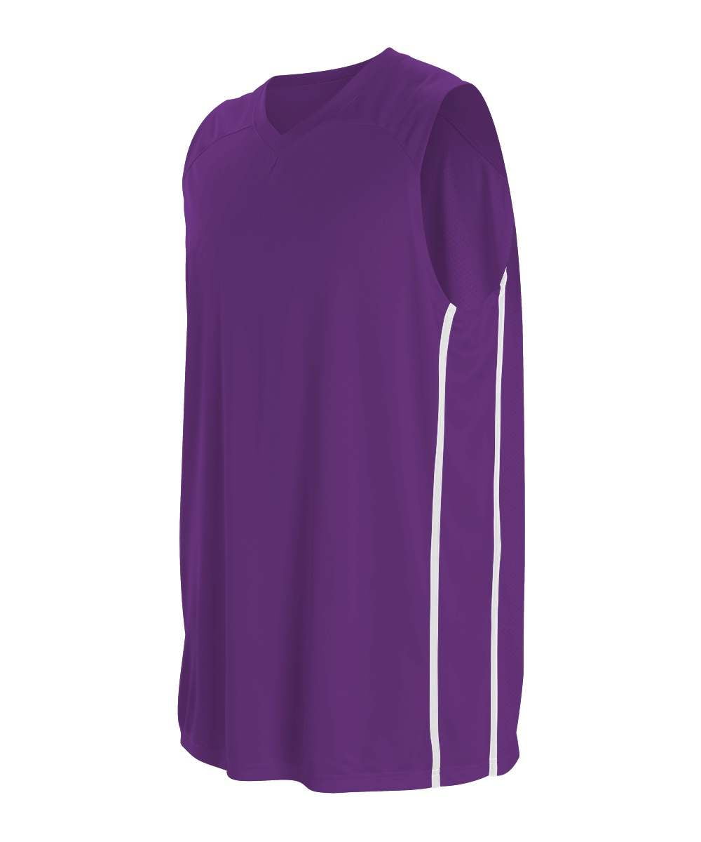 Alleson Athletic 535J Men's Basketball Jersey - Purple White - Walmart.com