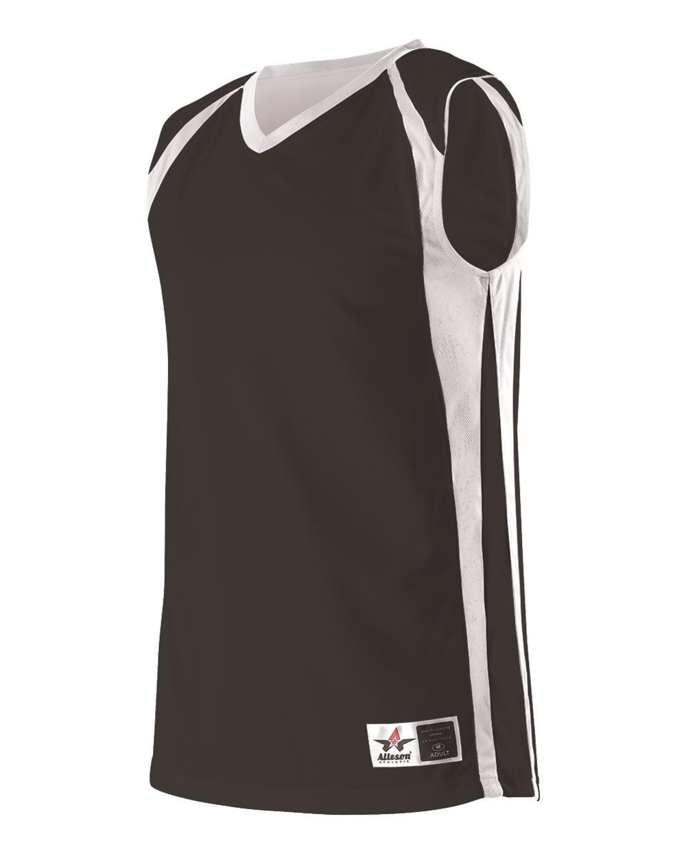 Alleson Athletic 54MMR Men's Reversible Basketball Jersey - Black White ...