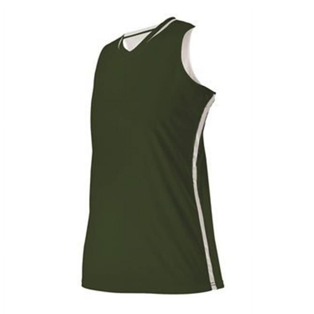 Alleson Athletic B03885544 Girls Reversible Basketball Jersey, Forest ...