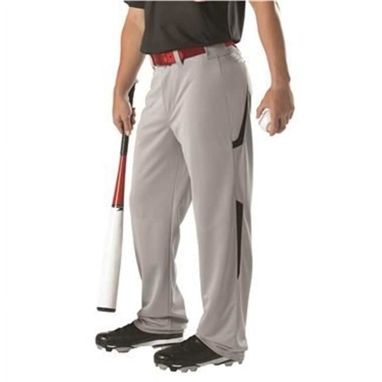 Alleson Athletic B40985113 Youth Two Color Baseball Pants, Grey & Navy ...