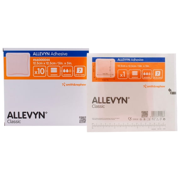 "Allevyn Adhesive 5"" x 5"" Hydrocellular Dressing - Box of 10 ...