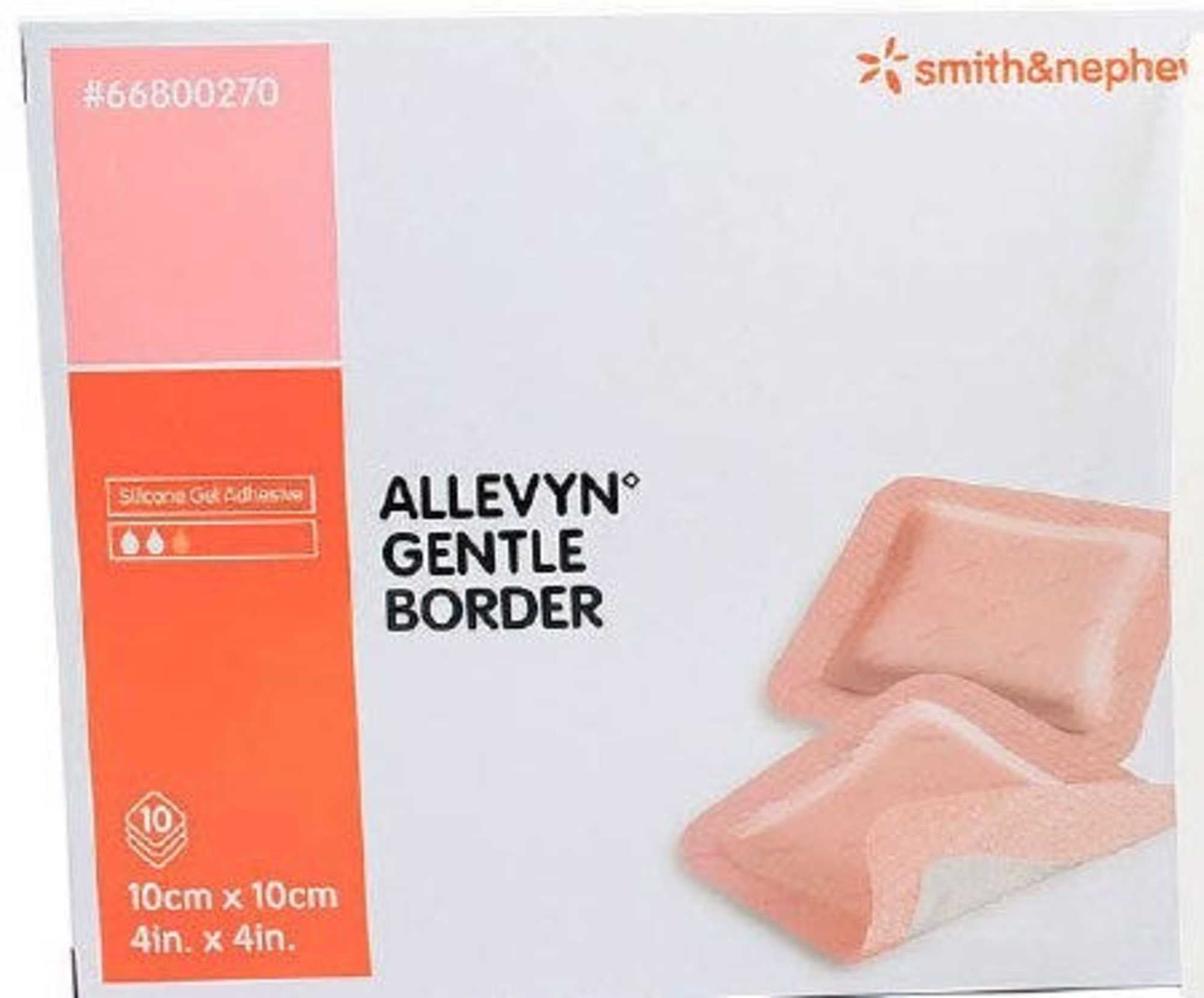 Allevyn Gentle Border 66800270 Silicone Foam Dressing Box of 10 ...