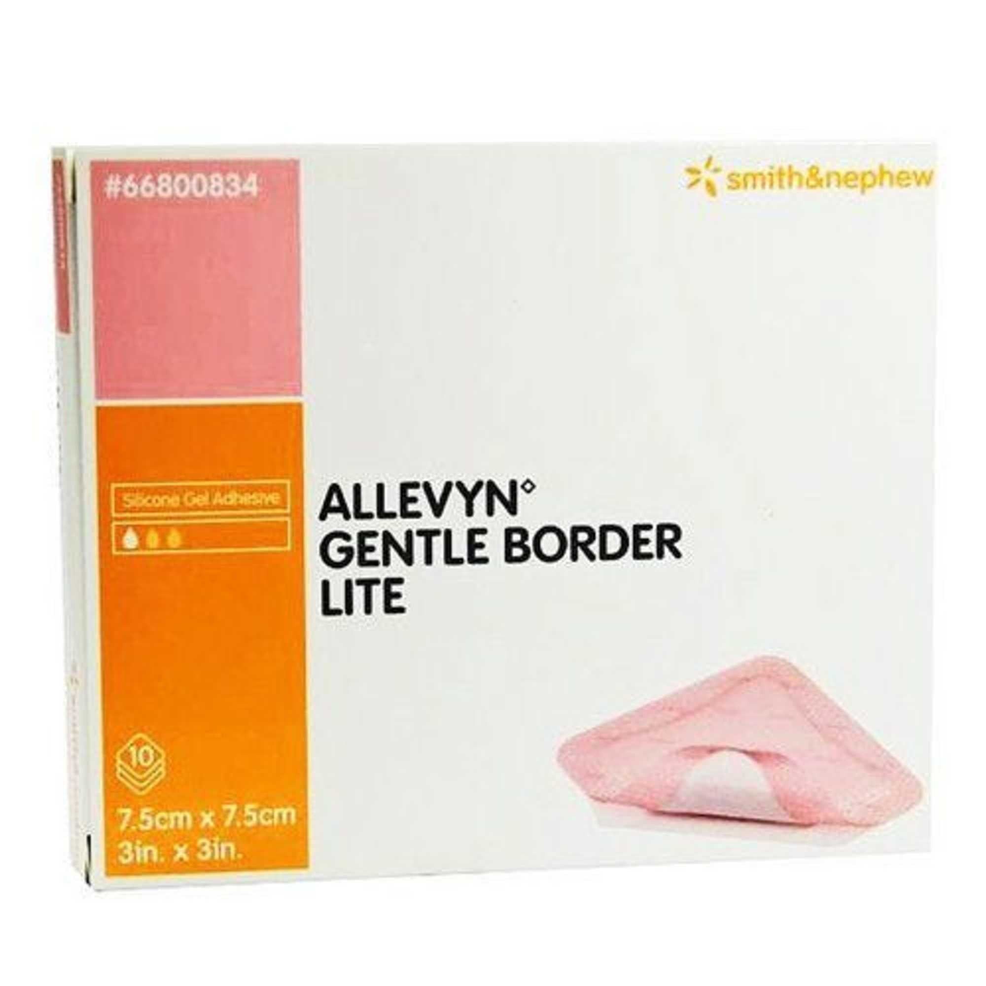Allevyn Gentle Border Lite Smith & Nephew Silicone Hydrocellular Foam ...