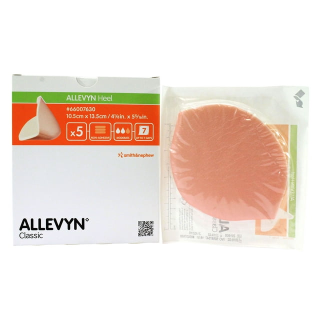 Allevyn Heel Dressing 4-1/2" x 5-1/2", Hydrocolloid, Foot Padding, Box ...