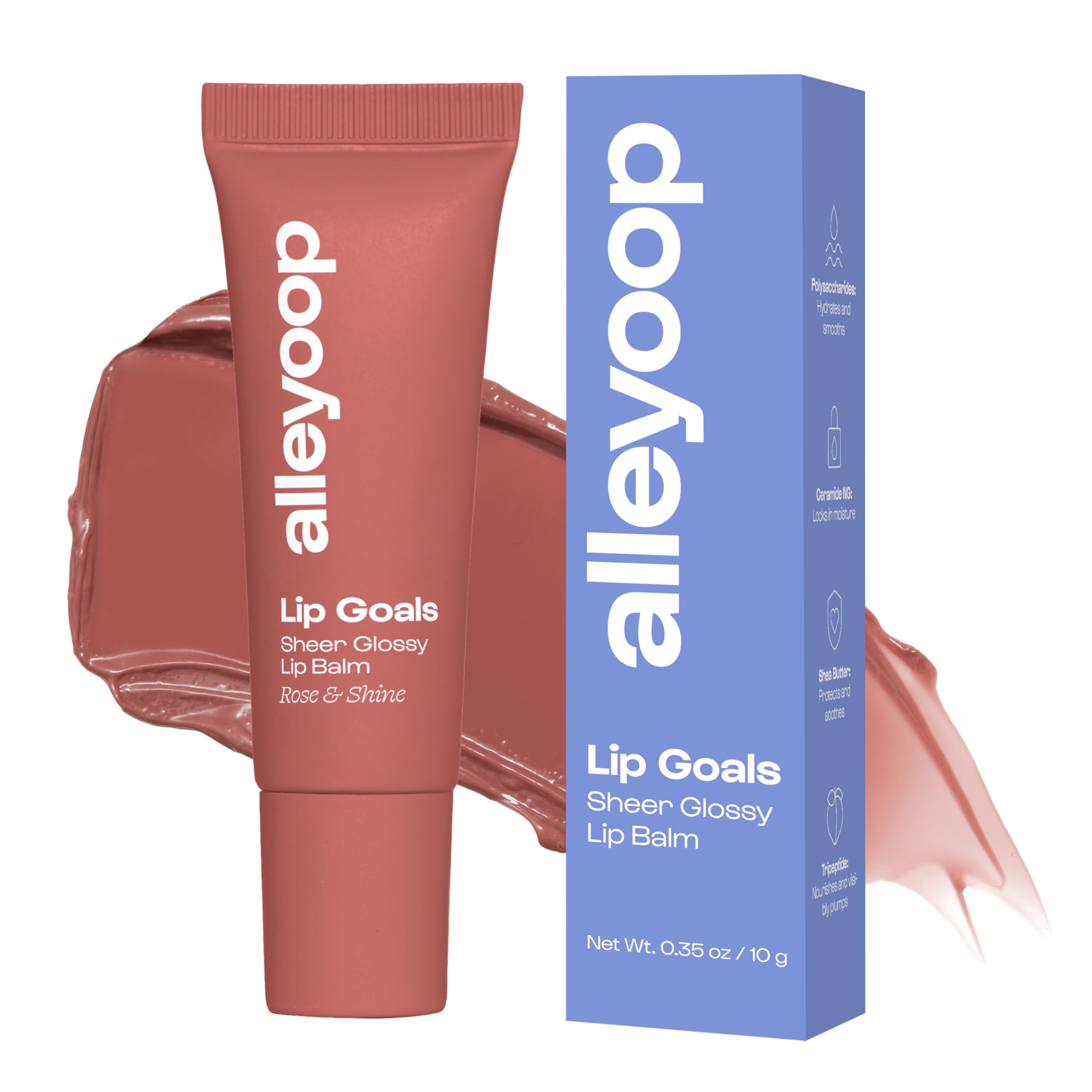 Alleyoop Lip Goals Glossy Lip Balm - Hydrating Tinted Lip-Moisturizer ...