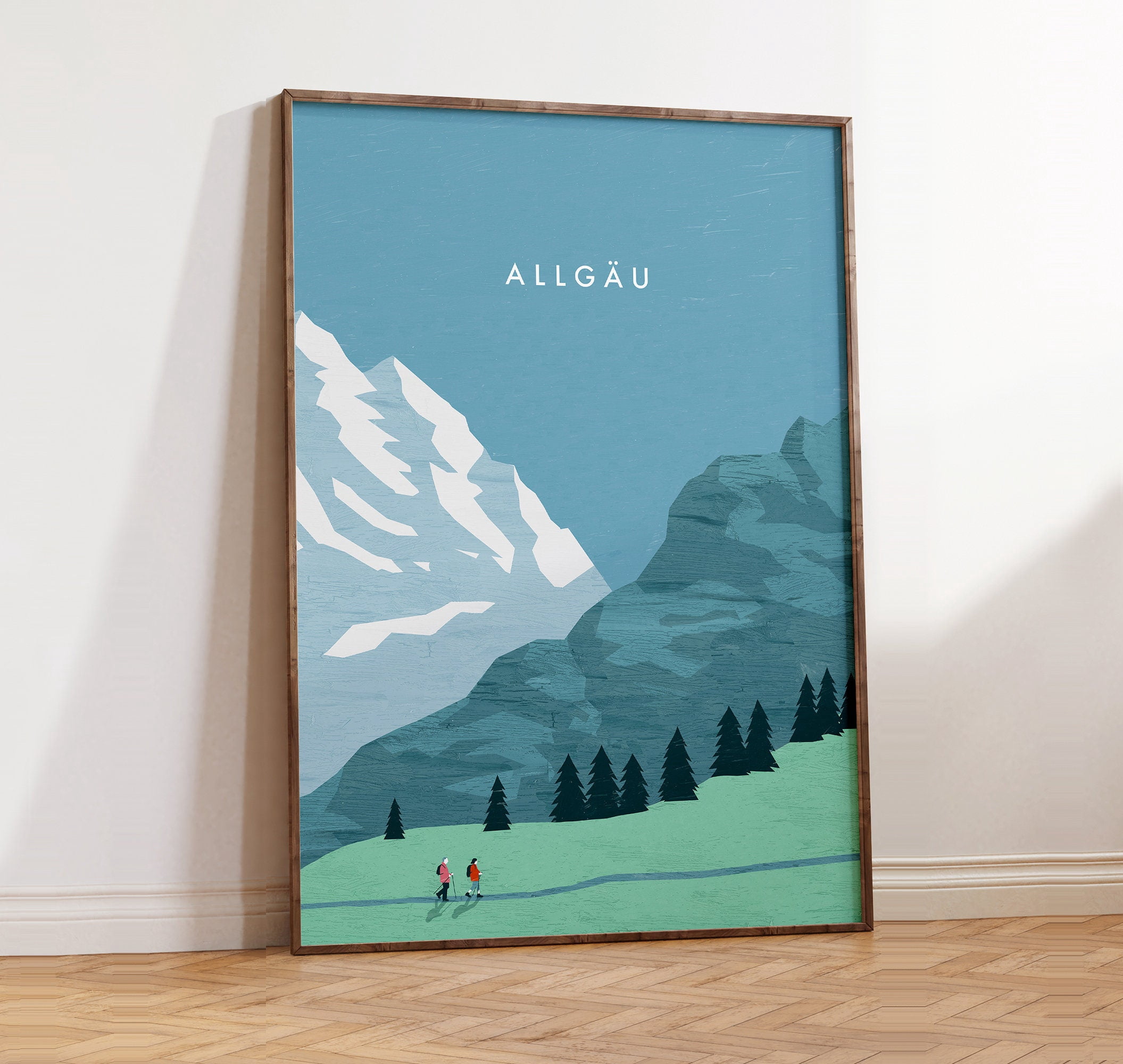 AllgÃ¤u Mountain Poster Landscape Poster Print Travel Decor, Poster ...