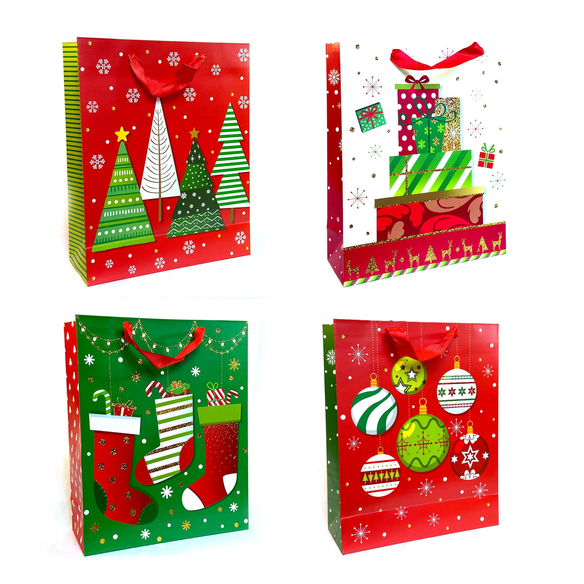 Allgala 12-PC (9x7 inch) Premium Metallic Foil Hotstamping Chritmas ...