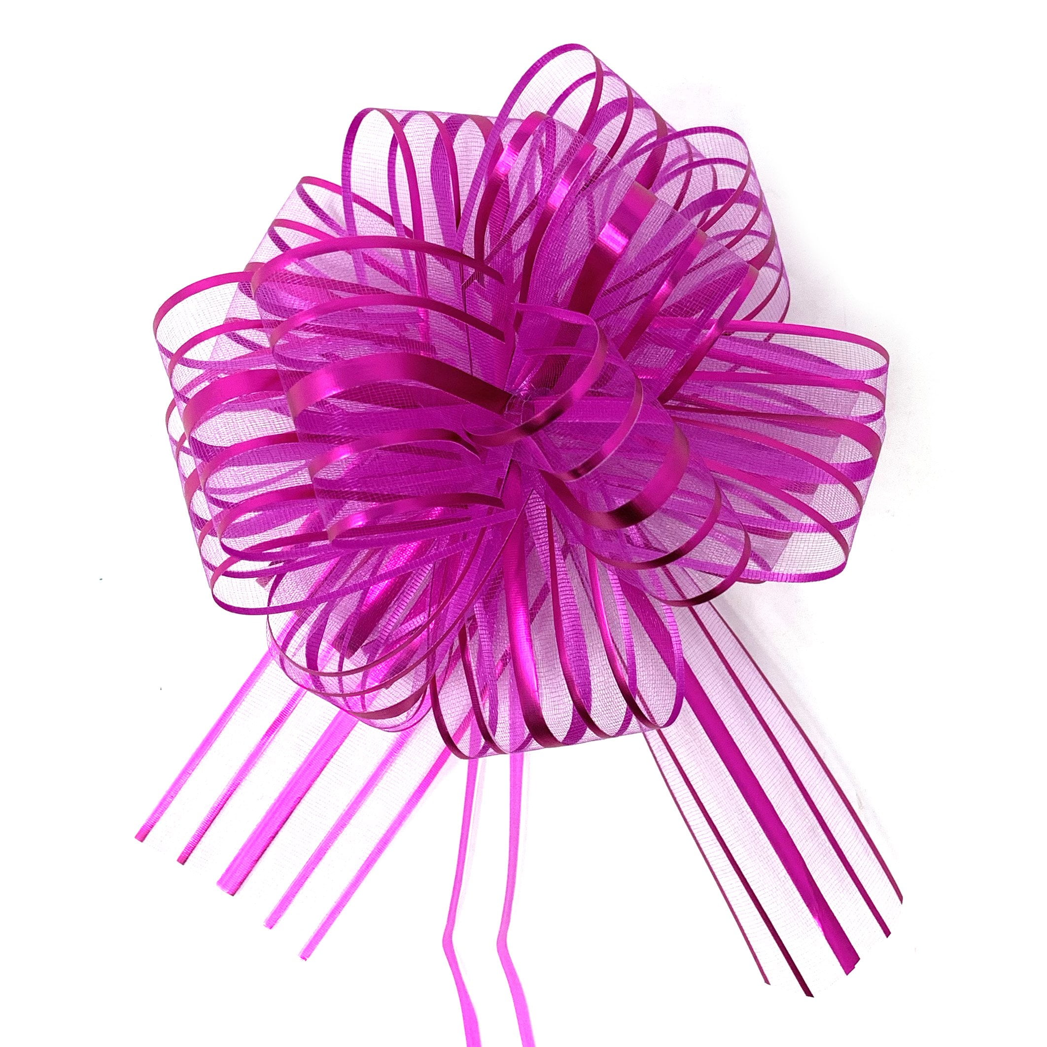 Allgala 12-pc 6 Inch Large Everyday Pull Bows-Fuchsia-GP92011 - Walmart.com