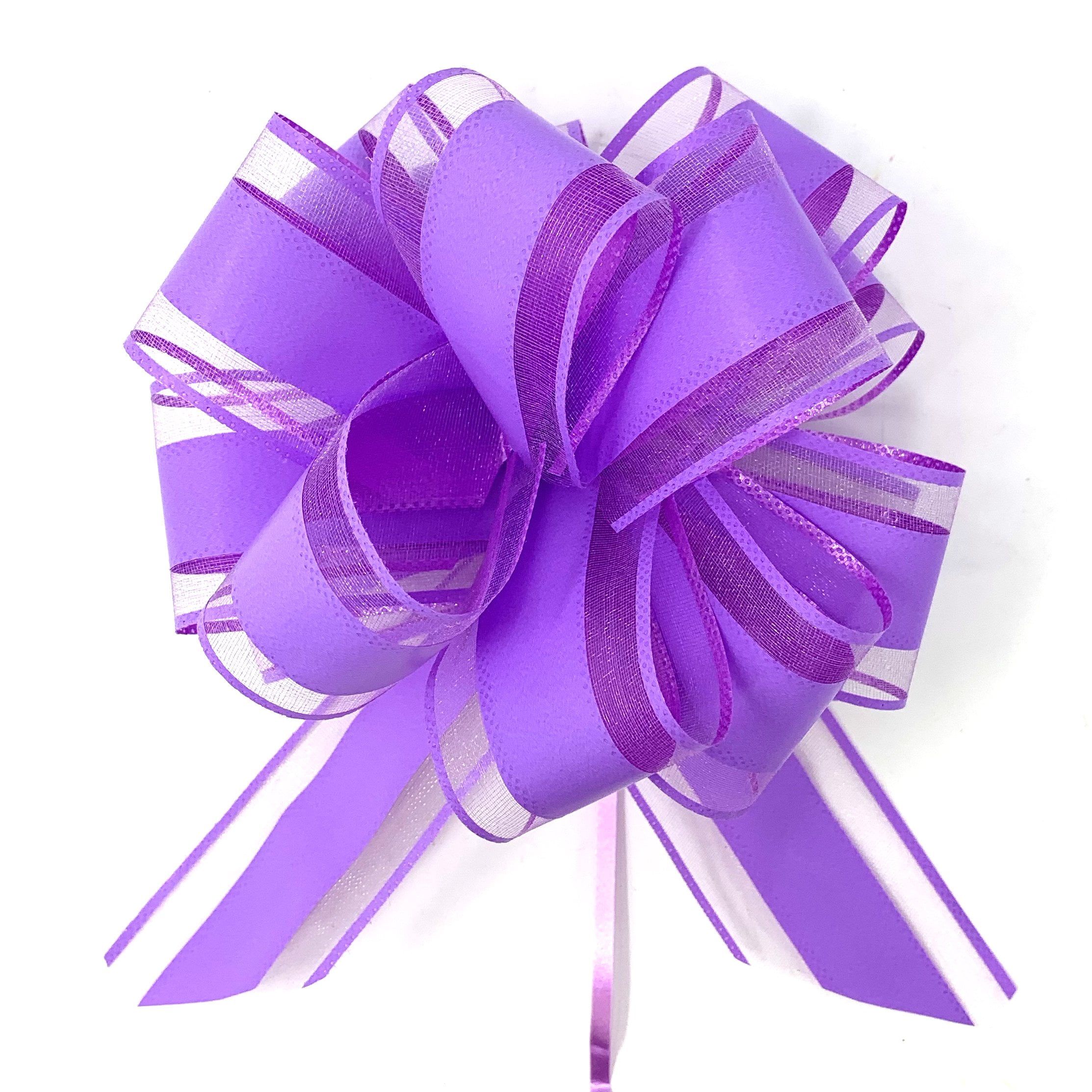Allgala 12-pc 6 Inch Large Everyday Pull Bows-Lavender-GP92015 ...