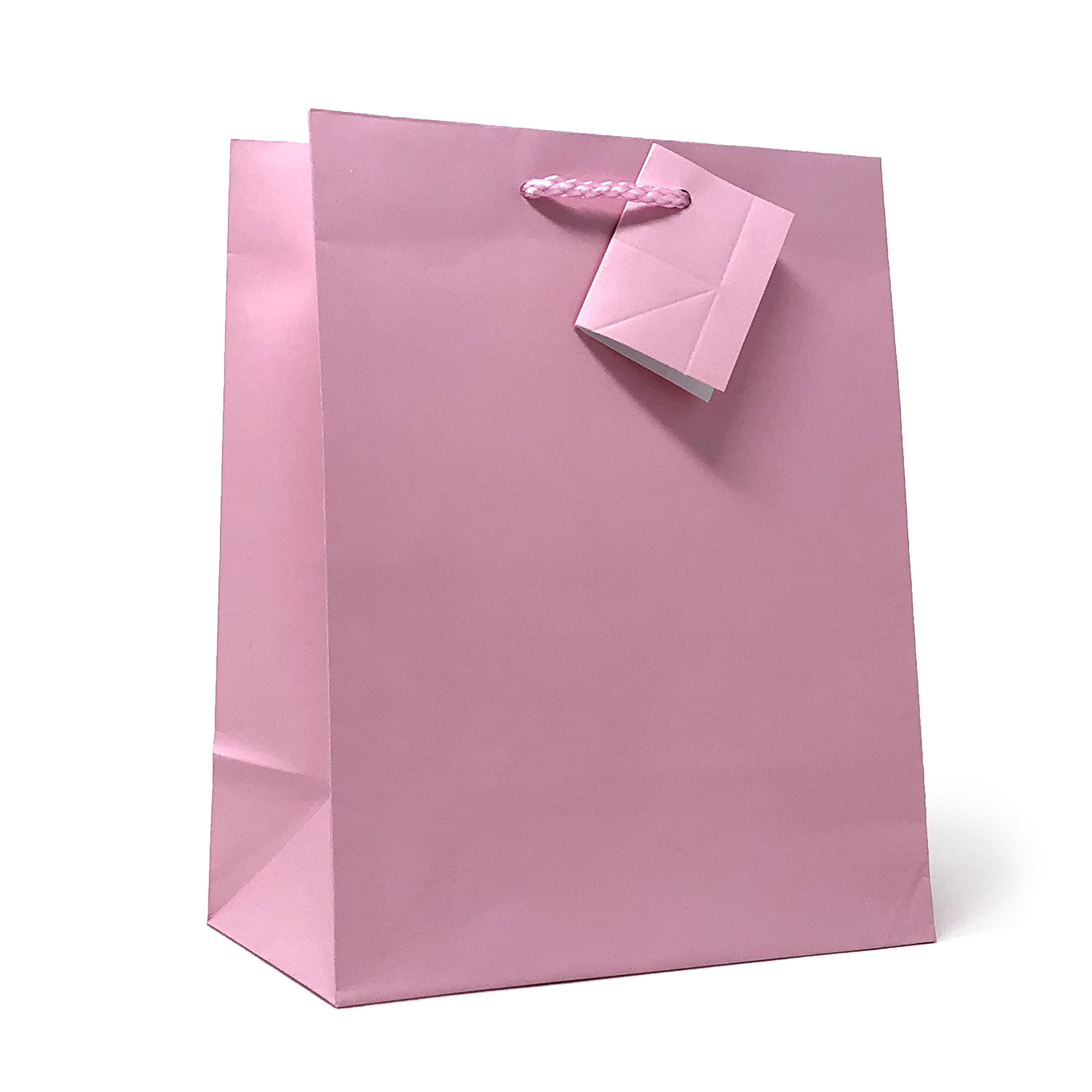 Allgala 12PK Value Premium Solid Color Paper Gift Bags (13"LG-Pink ...
