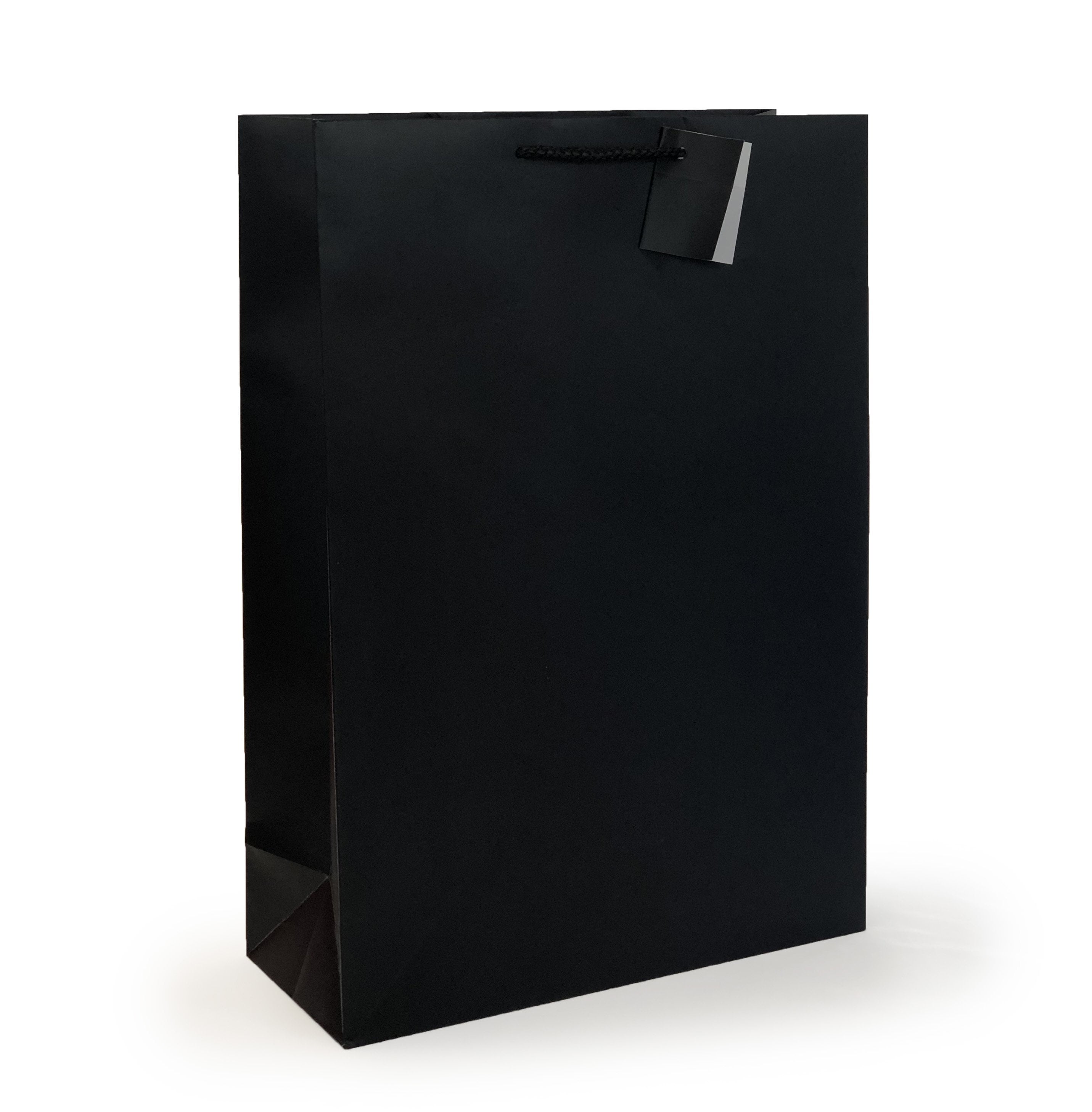 Allgala 12PK Value Premium Solid Color Paper Gift Bags 17 XL Black GP50023