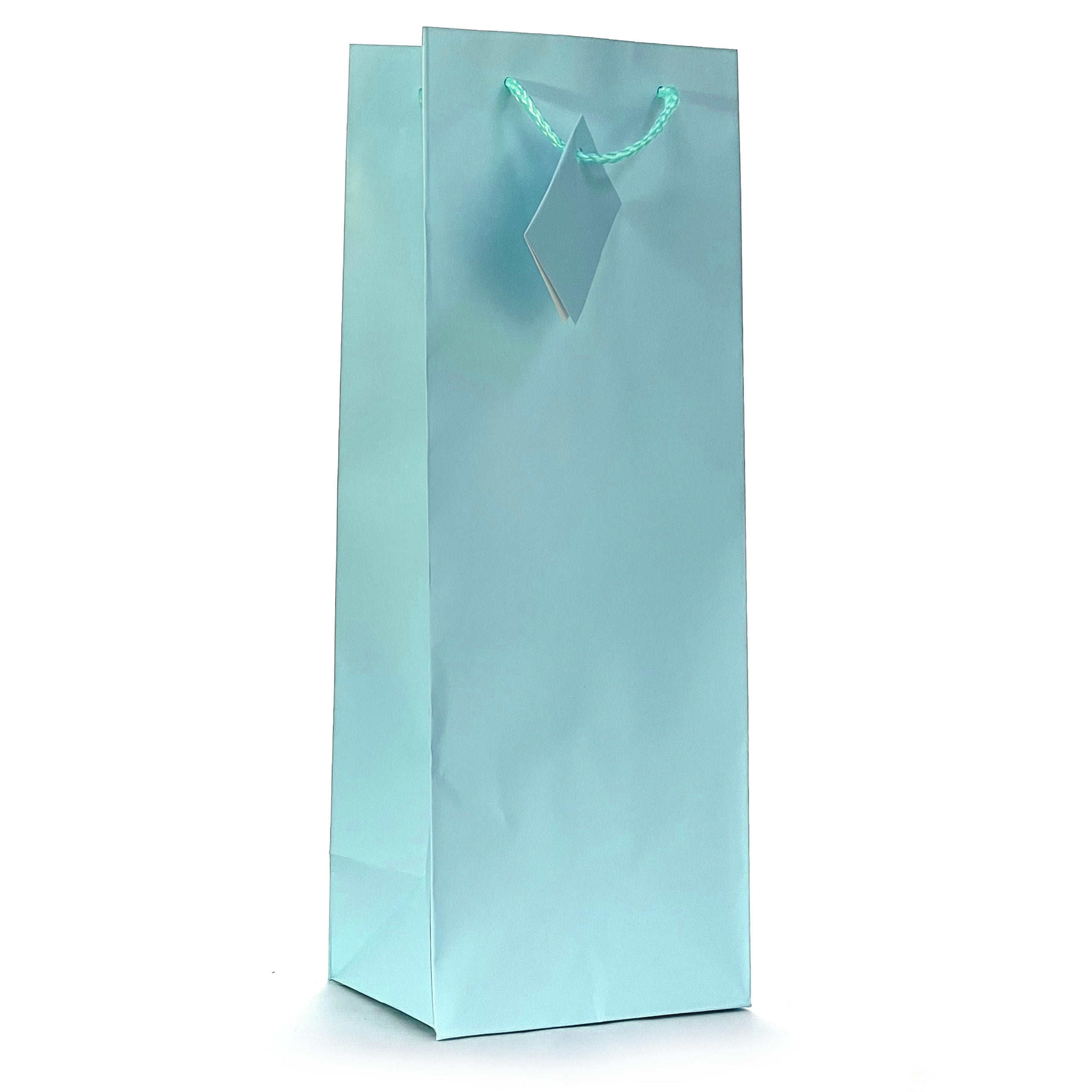 Allgala 12PK Value Premium Solid Color Paper Gift Bags (Wine-Light Blue ...