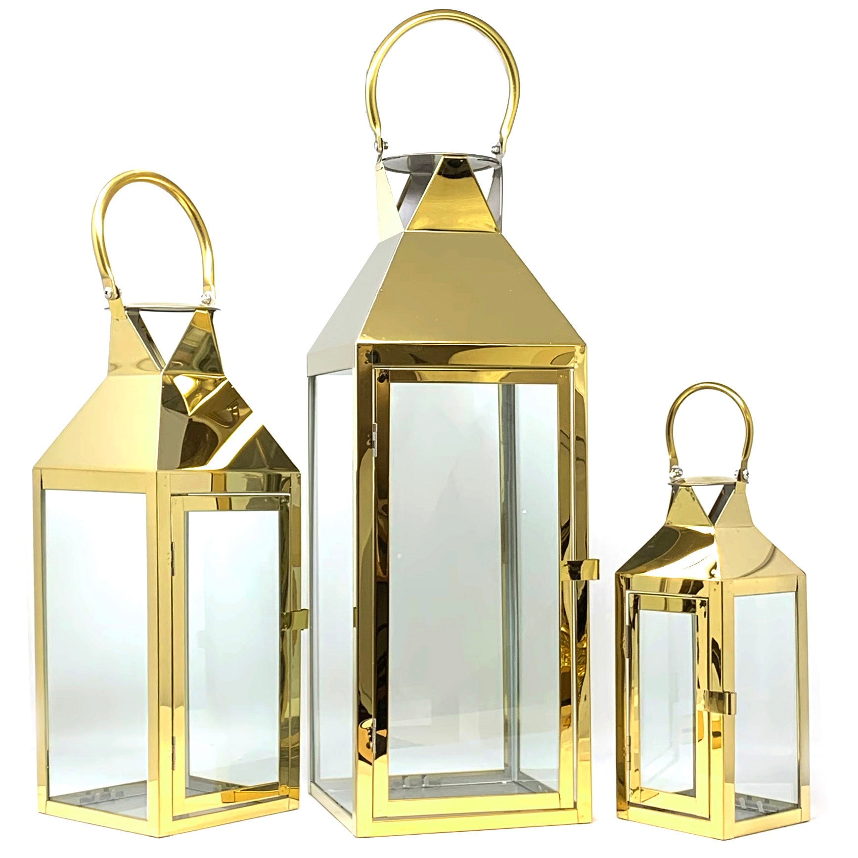 Allgala 3-PC Set Jumbo Luxury Modern Indoor/Outdoor Decorative Metal ...