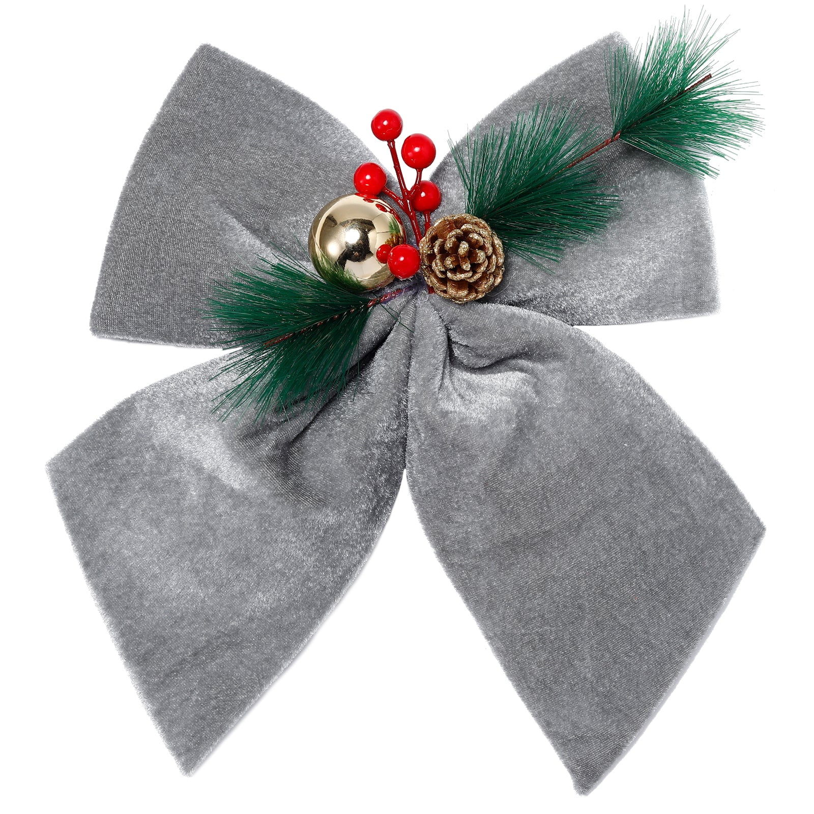 Allgala Christmas Decorative Velvet Bows for Wreath Garland Christmas ...