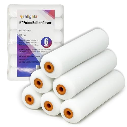 Allgala Foam Rollers, 6 Pack 6 inch Shedless Mini Foam Sponge Paint ...