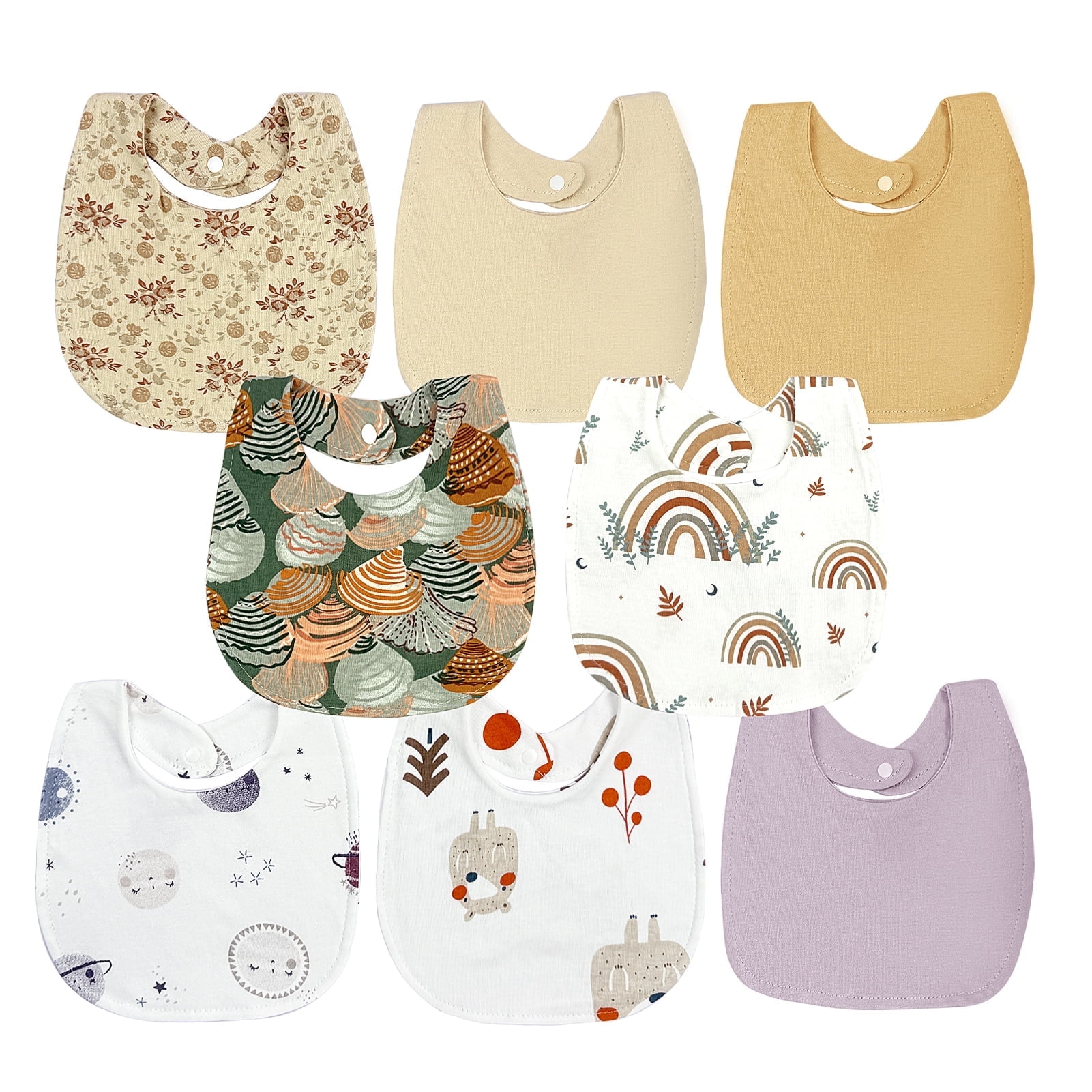 Allhall 8 Pack Baby Bandana Drool Bibs, Soft Cotton Drooling and ...