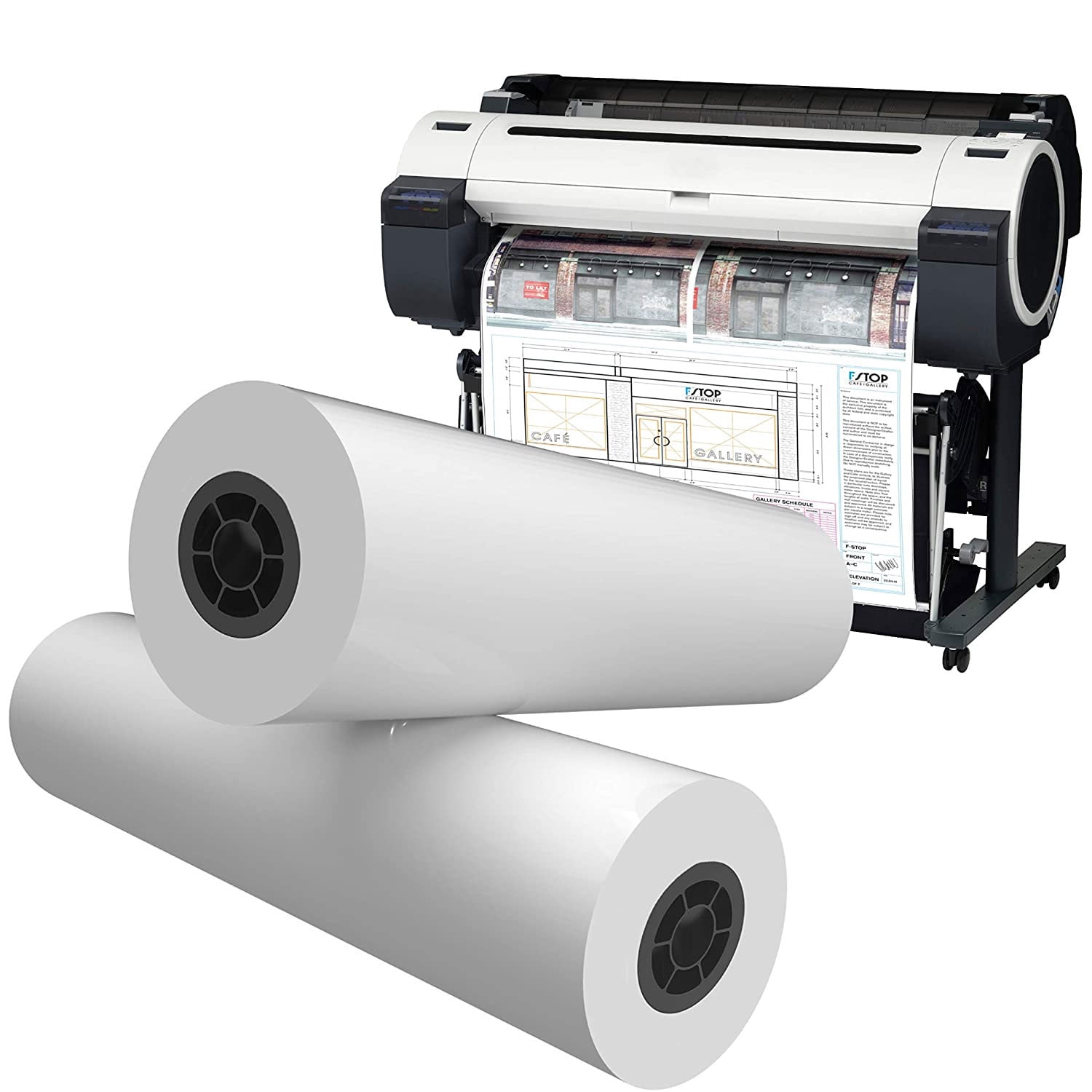 Alliance 36150 CAD 36 Inch x 150 Foot Bond Paper with 2 Inch Core, 4 ...