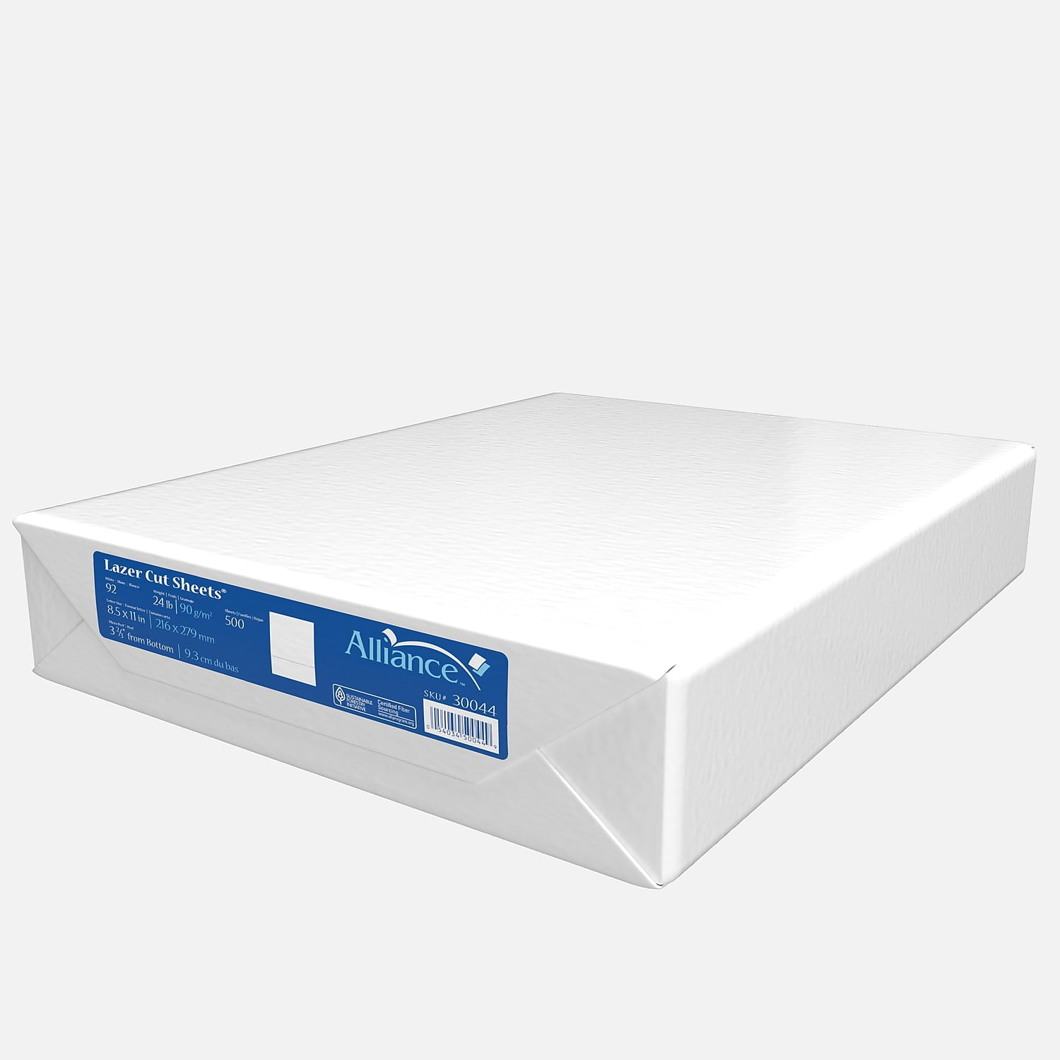 Alliance 8.5x11 Bright White Bond Paper, 24 lbs, for Printing, Stock ...