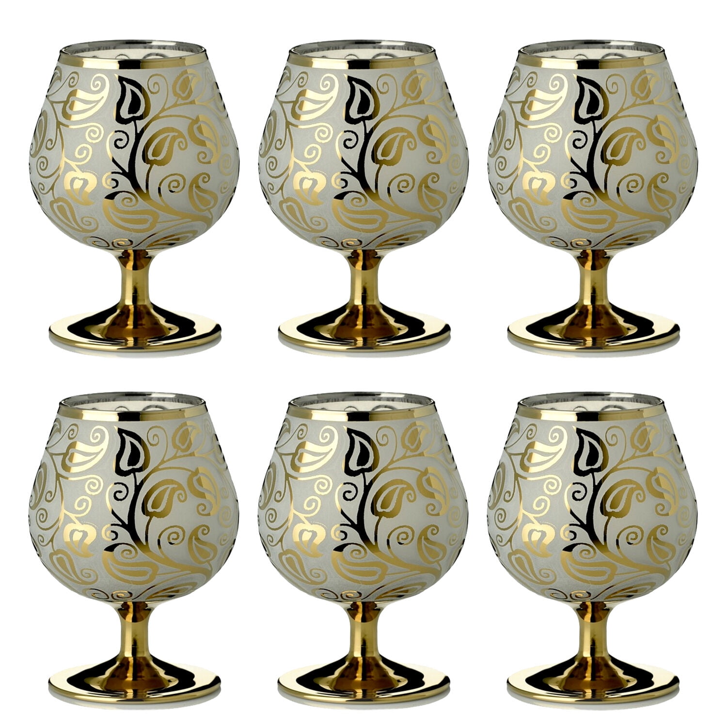 Alliance Brandy Glasses Set of 6 Drinking Glassware for Red Wine 8.45 ...