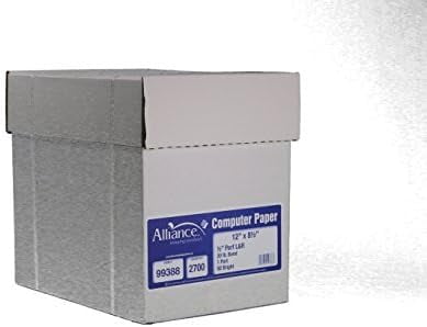 Alliance Continuous Computer Paper 12" x 8-1/2" Blank Left & Right ...