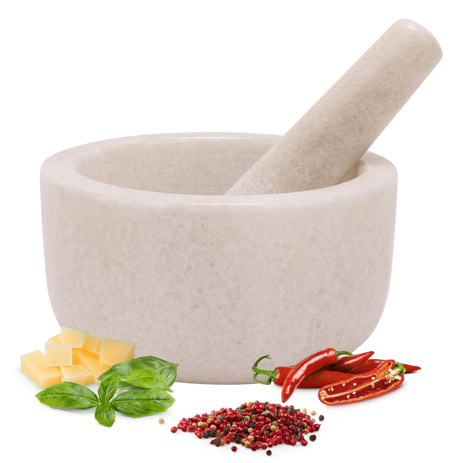 Alliance Mortar and Pestle Set - Premium Stone Pestle and Mortar Bowl ...