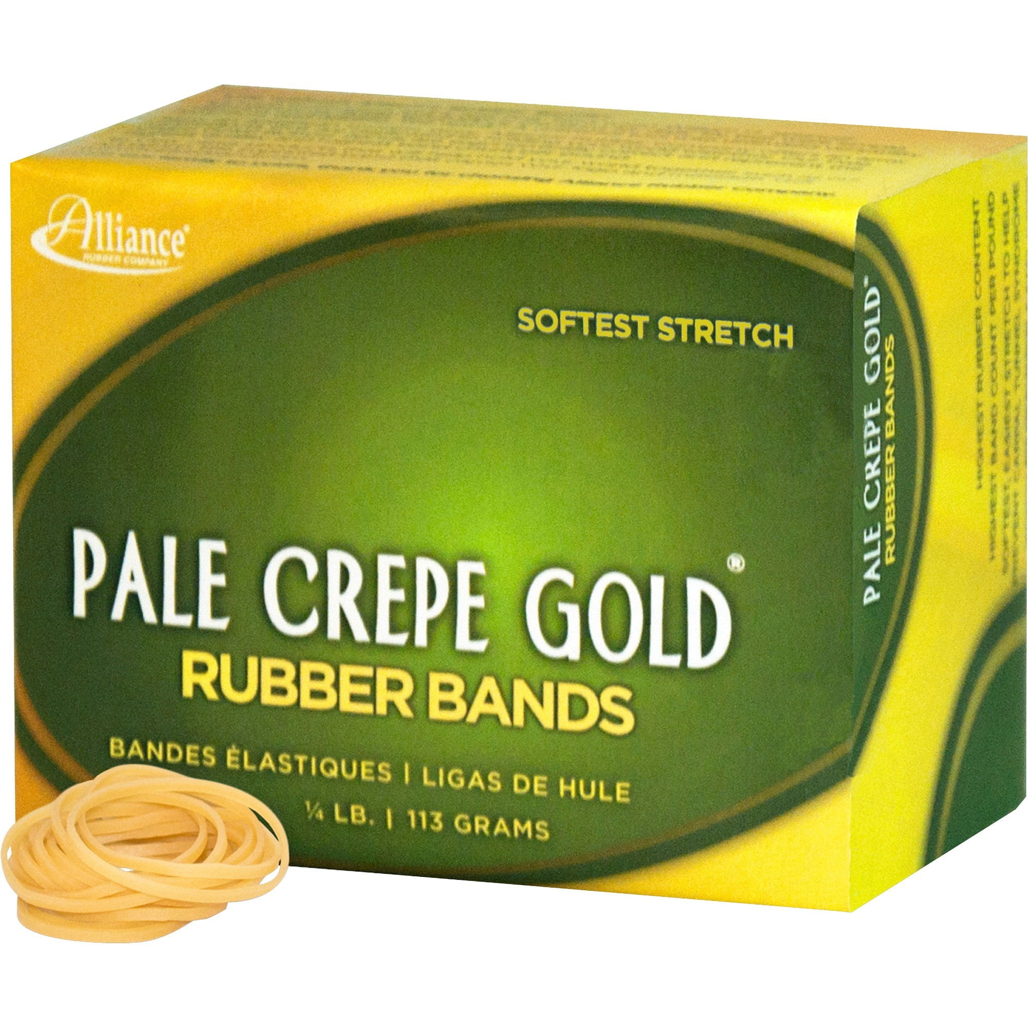 Alliance Rubber 20129 Pale Crepe Gold Rubber Bands - Size #12 Golden ...