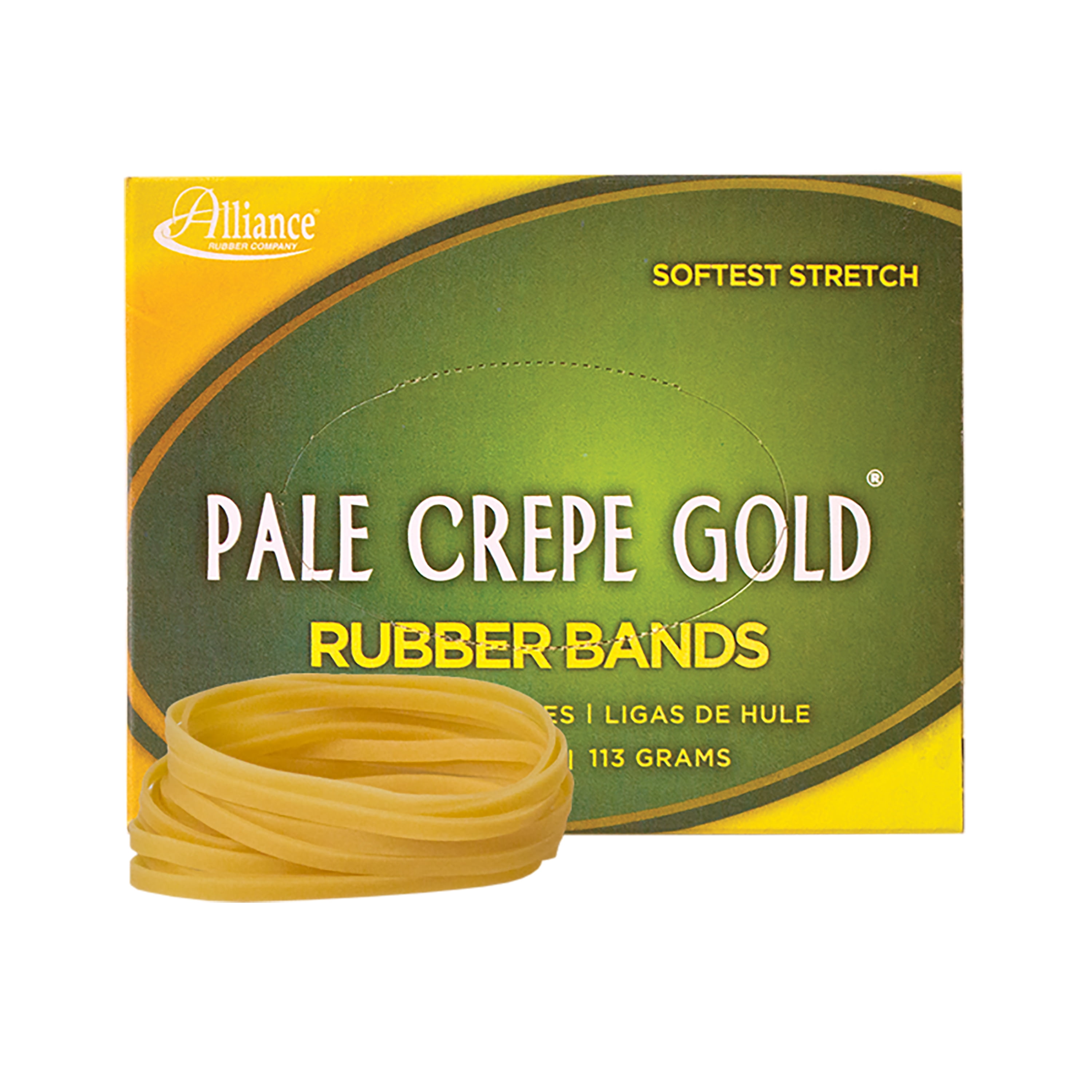 Alliance Rubber 20329 Pale Crepe Gold Rubber Bands Size #32, 1/4 lb Box ...