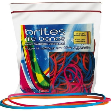 Brites Biodegradable Stretchable Rubber Band, 7 X 1/8 in, Assorted ...
