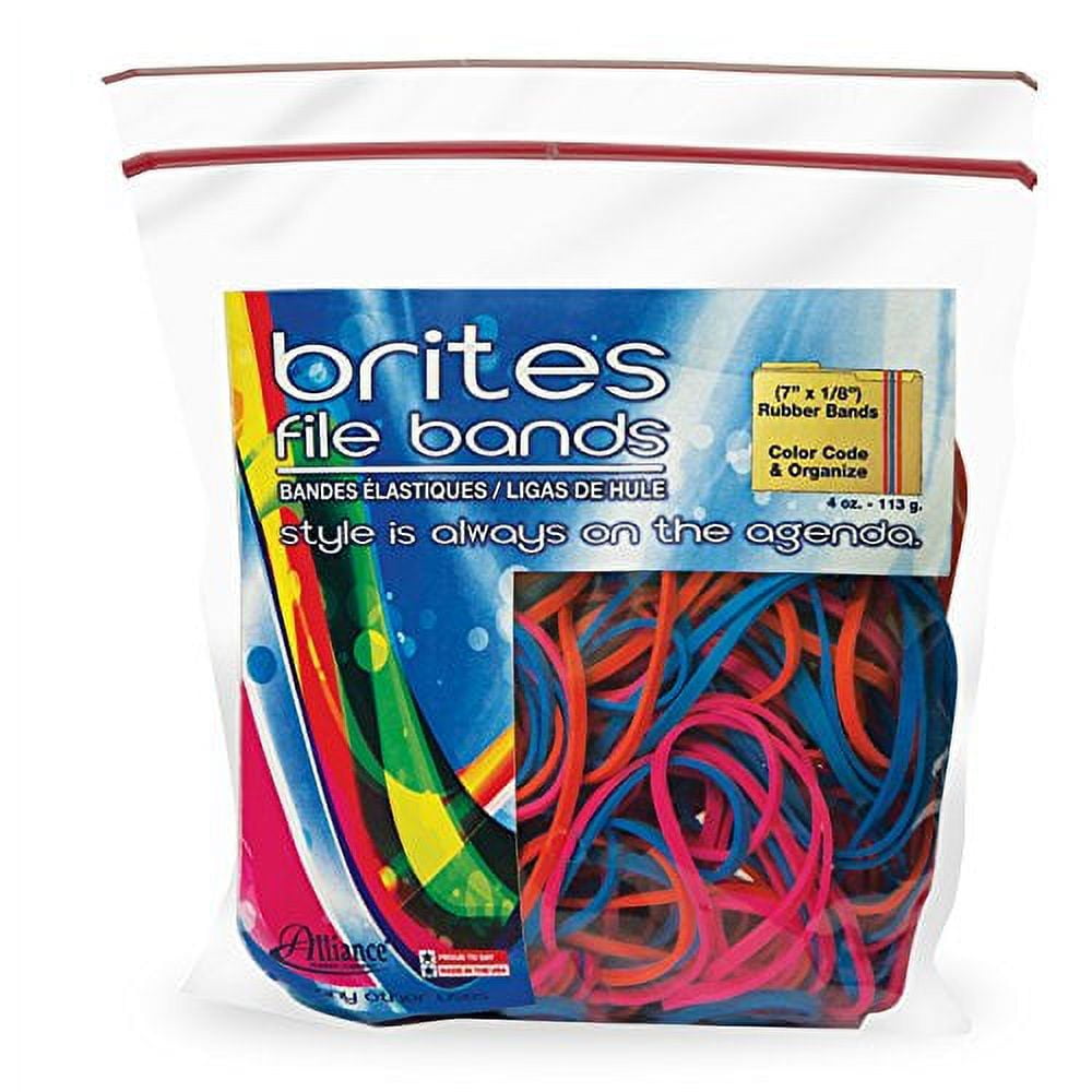Alliance Rubber Co. Non-Latex Brites File Bands, Colored Elastic Bands ...