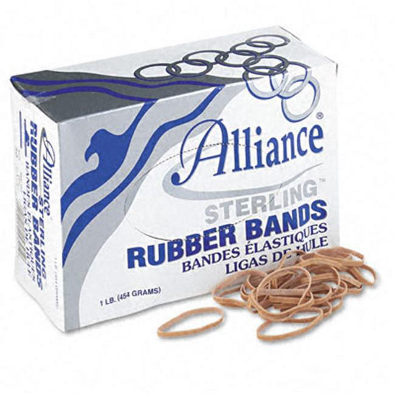 Alliance Sterling Ergonomically Correct Rubber Bands #30 1/8 x 2 1500 ...