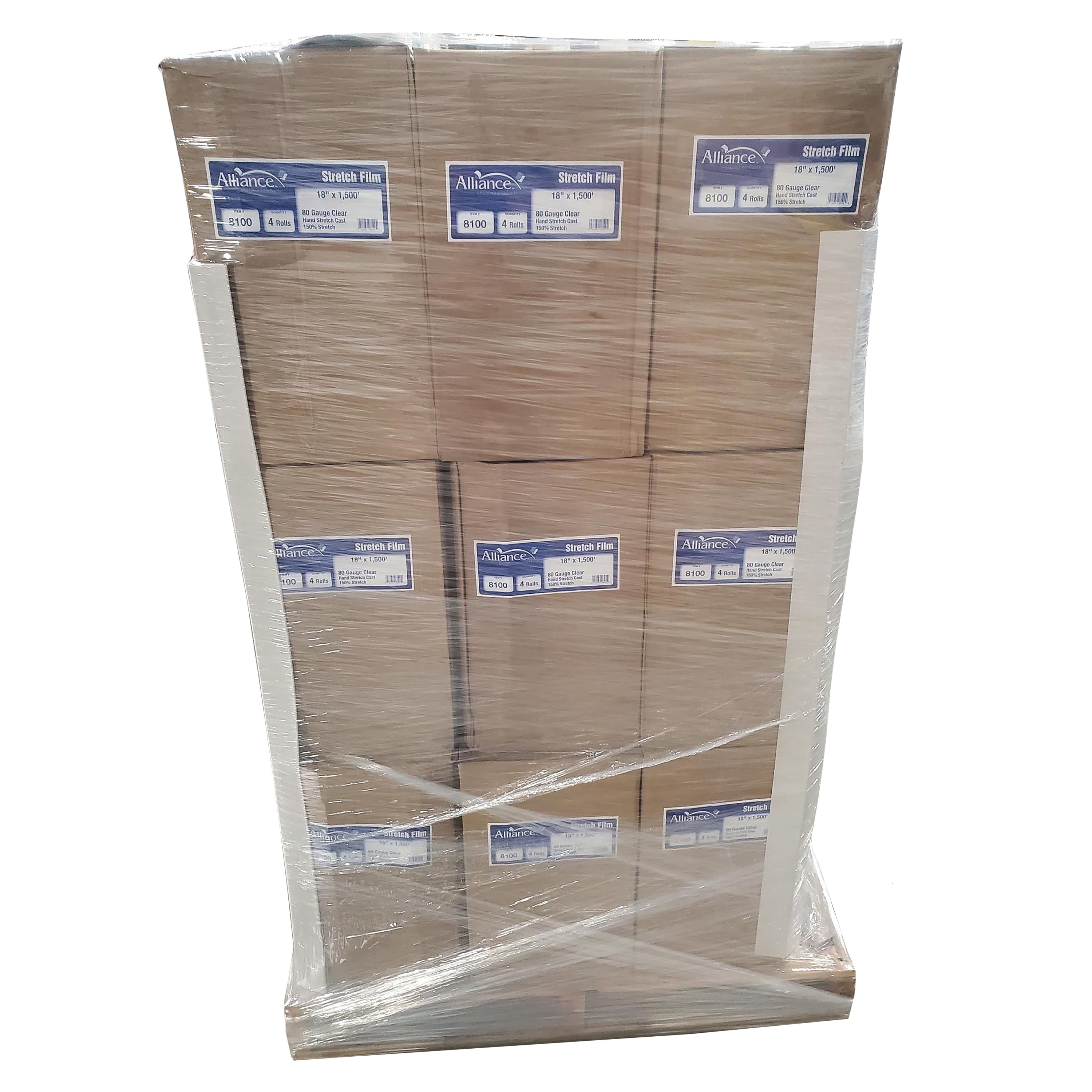 Alliance Stretch Film Hand Bundling - Clear, 18" x 1500ft, 80 Gauge, 36 ...