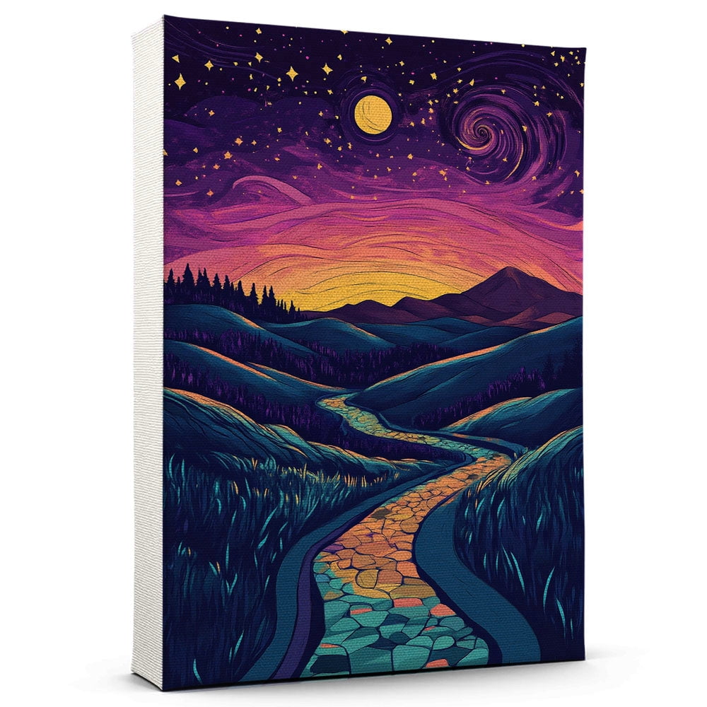Alliance Travel Canvas Art Print, Nebraska Wall Canvas Starry Night ...
