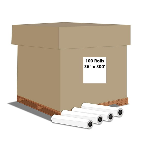 Alliance Wide Format Paper 36" x 300' CAD Bond 20lb | 100 Rolls | Ft ...