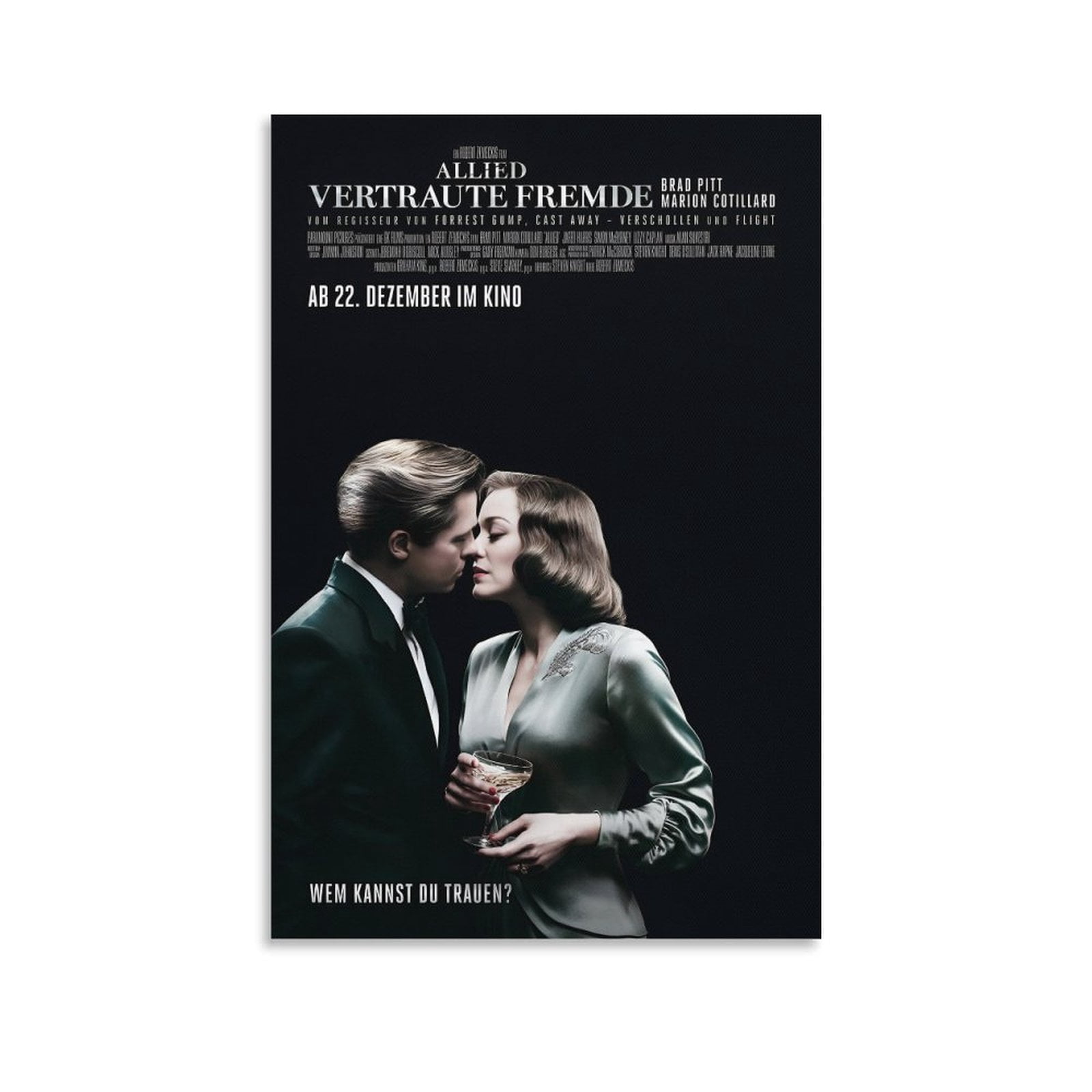 Allied 3 Movies Poster Wall Art Picture Painting Poster Canvas Print ...