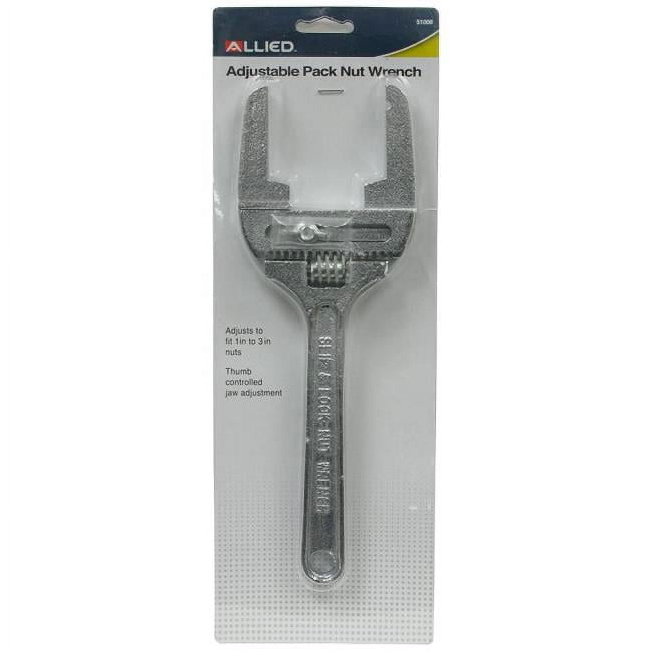 Allied Adjustable Packing Nut Wrench - Chrome Plated - 3in. Capacity ...